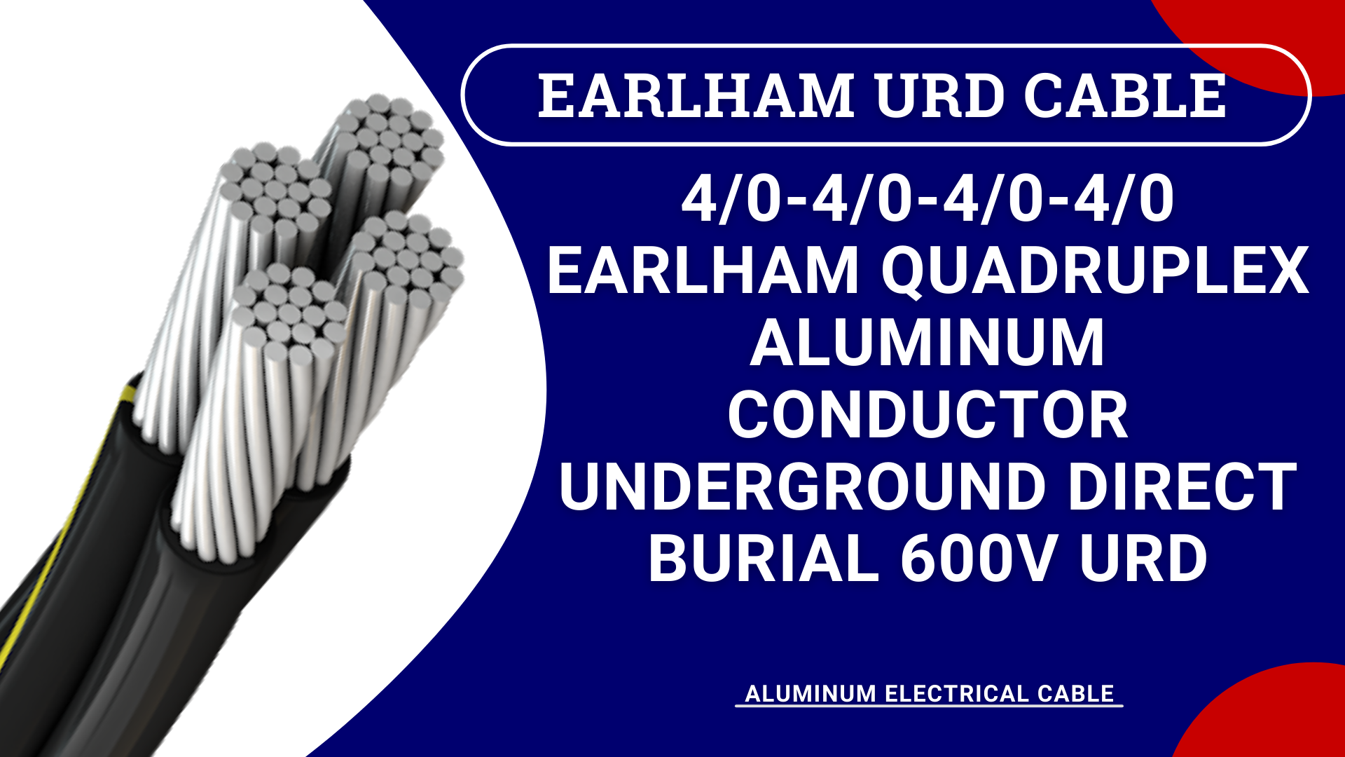 Watch Nassau Aluminum URD Earlham 4/0-4/0-4/0-4/0 Cable on Amazon Live