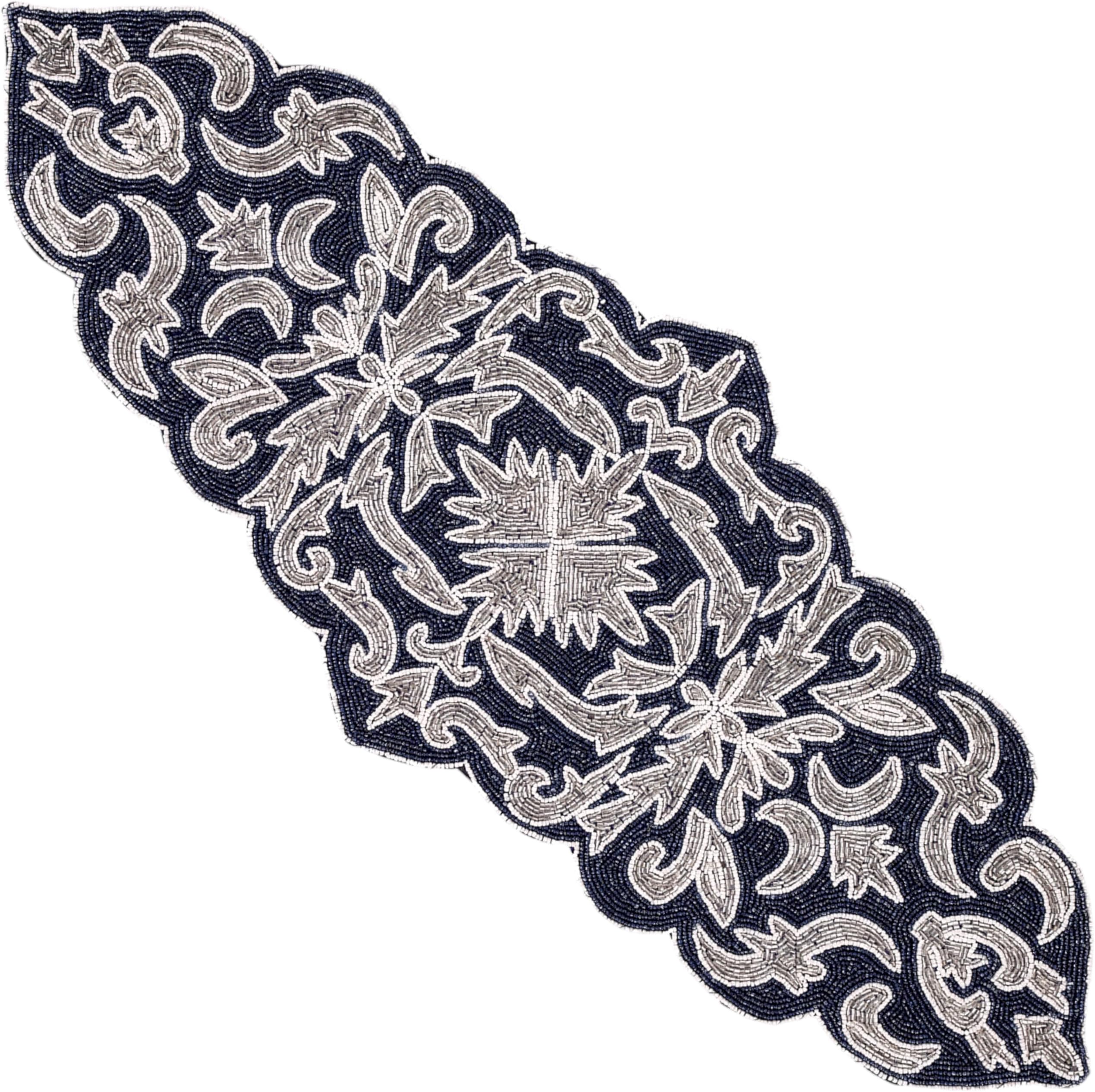 Amazon.com: Decozen Beaded Table Runner - Embroidered Kitchen Runners ...