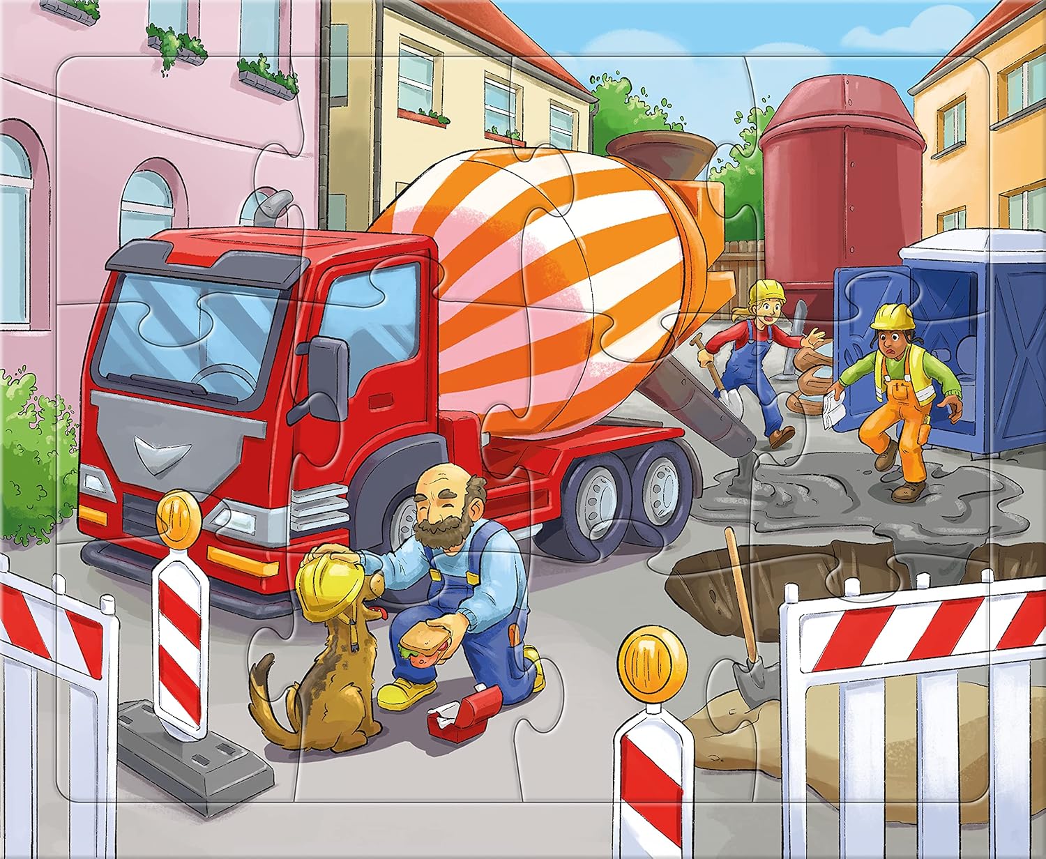 HABA 305883 Puzzles Construction Vehicles- With 3 Charming themes- Ages ...