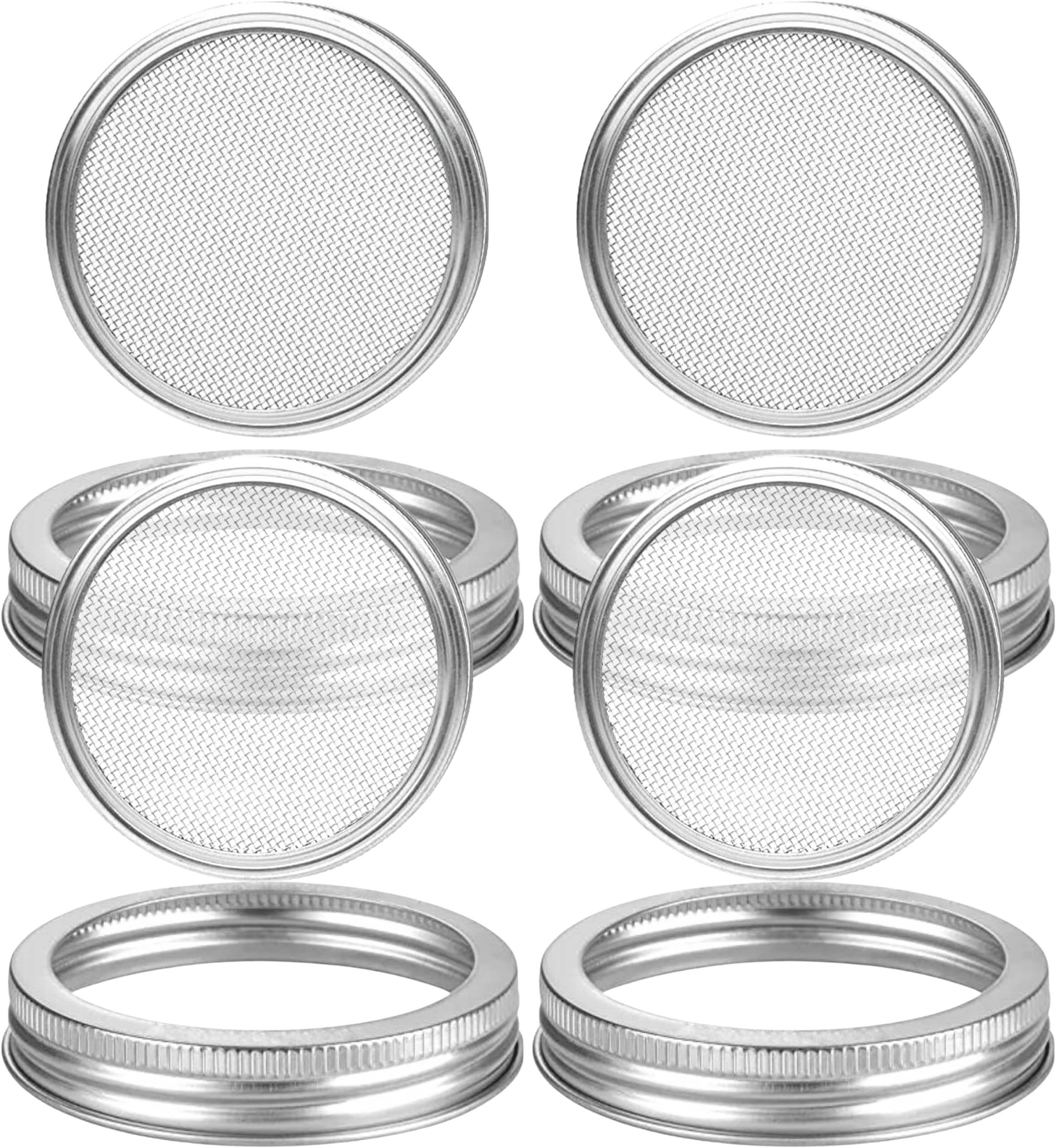 Amazon.com: 4PCS Stainless Steel Sprouting Lids – Regular Mouth Mason ...
