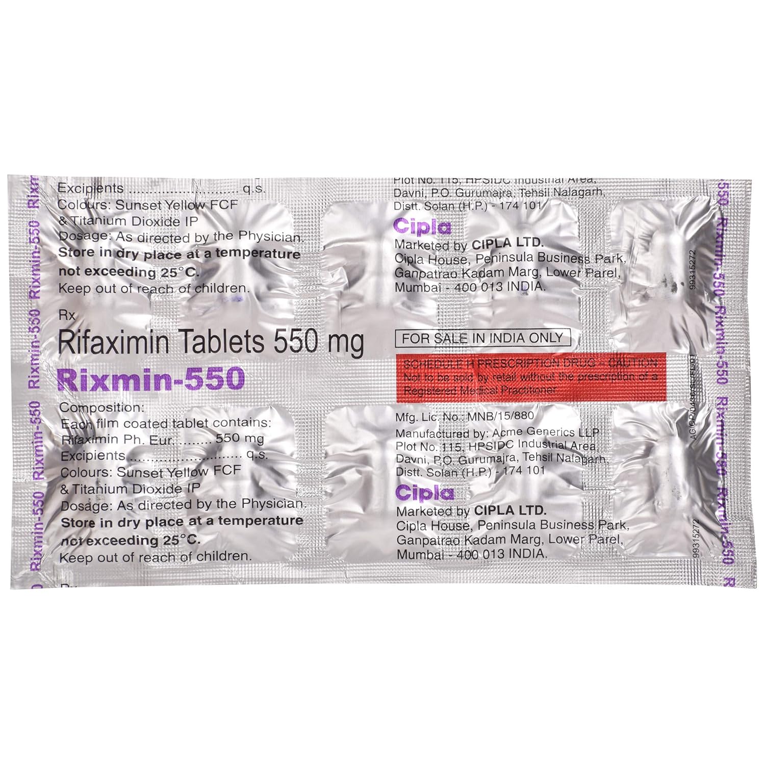 Rixmin-550 - Strip of 10 Tablets : Amazon.in: Health & Personal Care