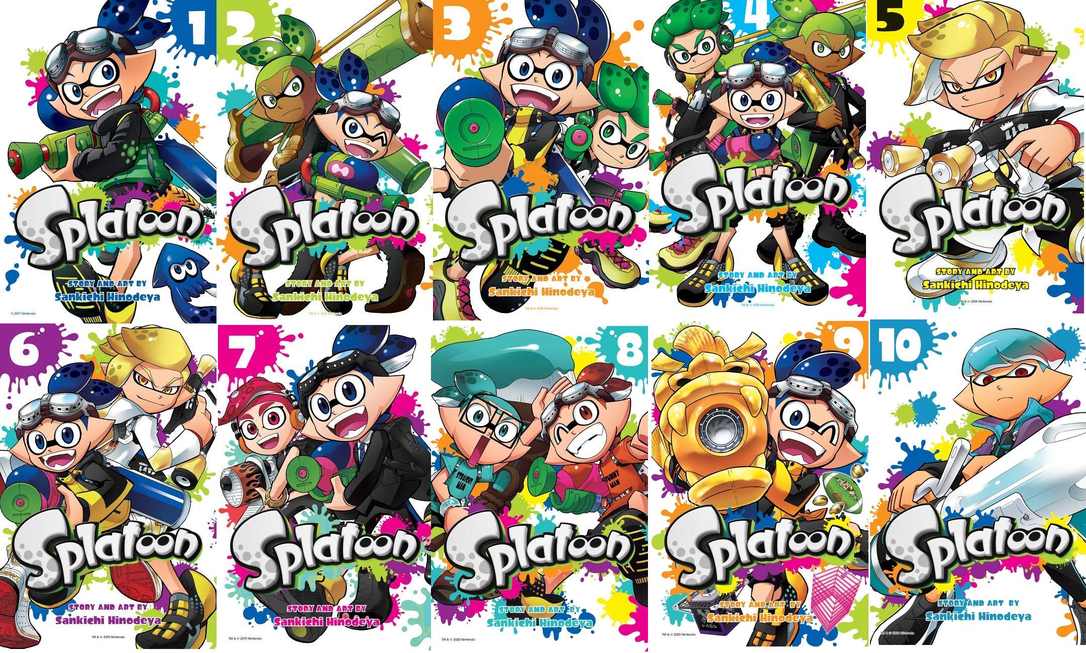 Splatoon Manga Collection 10 Books Set by Sankichi Hinodeya: Sankichi ...