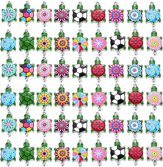 Amazon.com: MANLOUFUSHI 30Pcs Enamel Turtles Charms for Jewelry Making ...