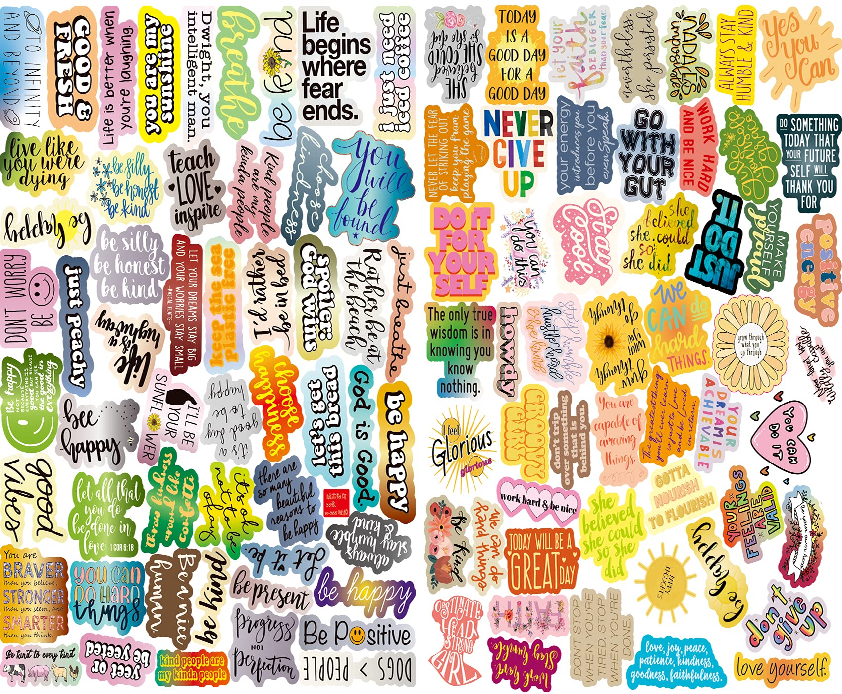 Snapklik.com : Waynoda 300 Picecs Inspirational Words Stickers For ...