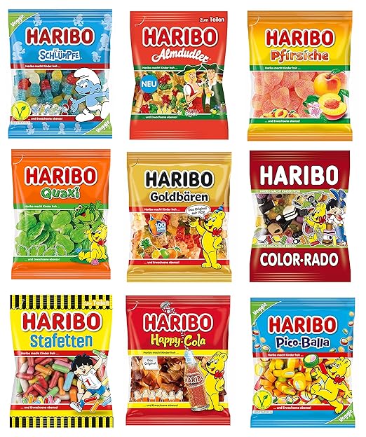 Haribo 9er Tüten Mix Set | für Partys, Kindergeburtstage oder als ...
