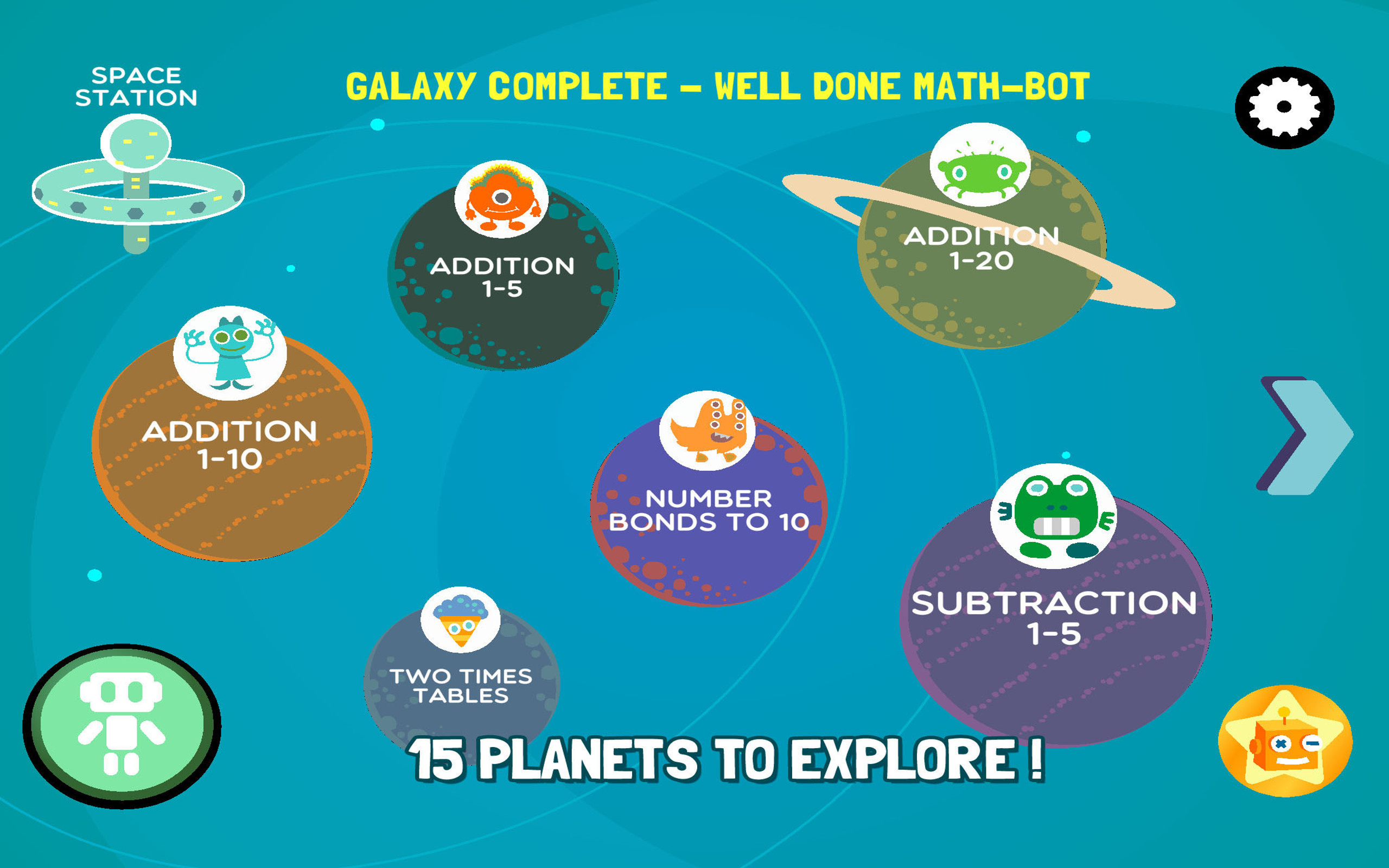 Number Line Galaxy Lite Robo Math - App on Amazon Appstore