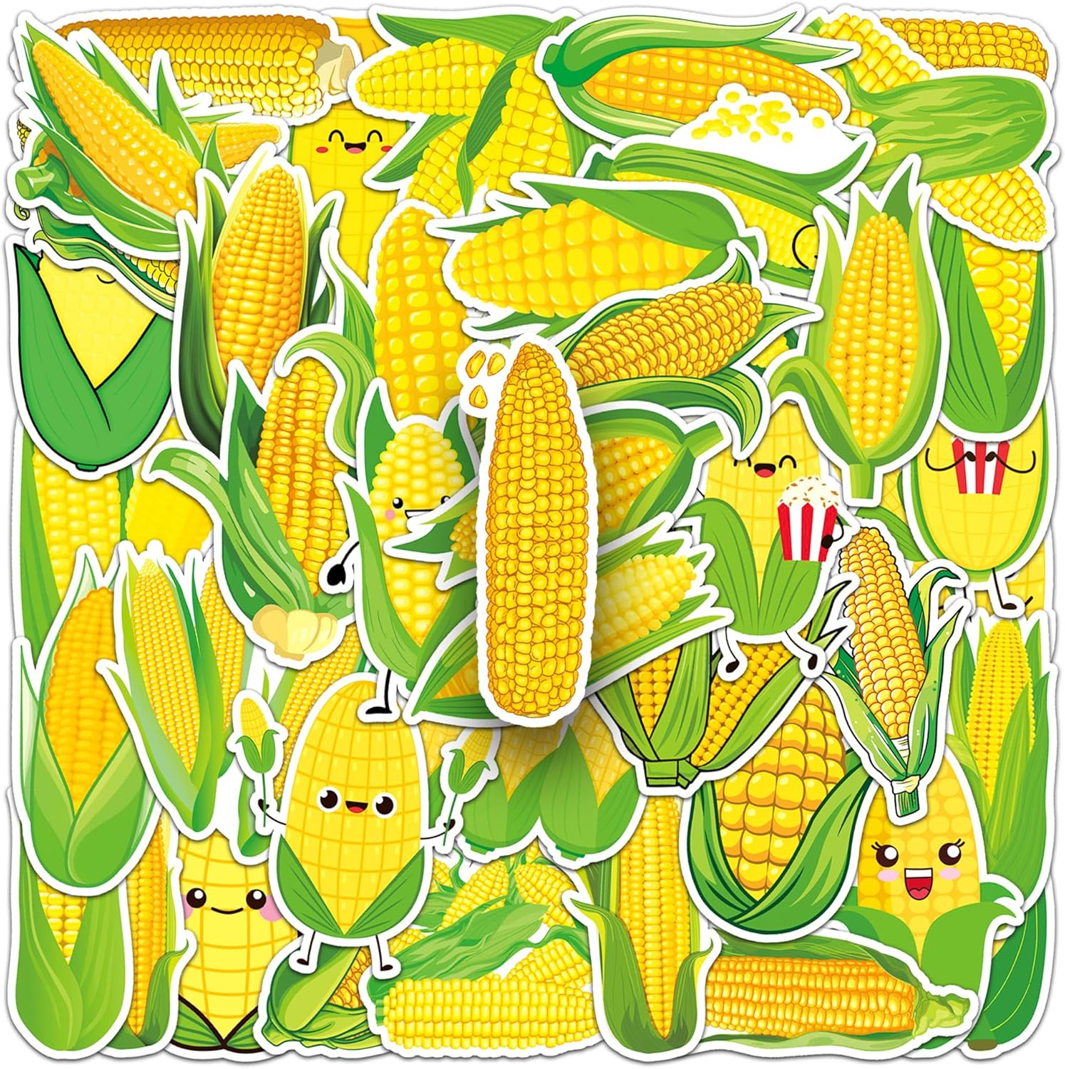 Amazon.com: MUYINGZHUO Corn Stickers, 50PCs Pack, Cute Cartoon ...
