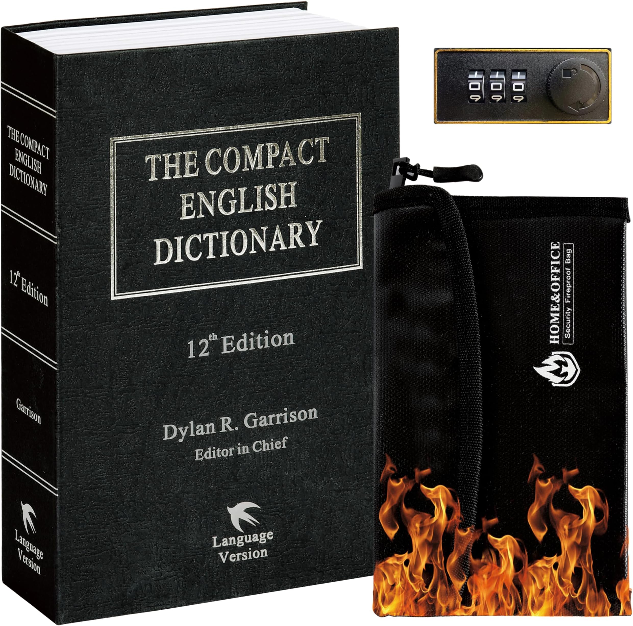 Book Safe with Key – Portable New English Dictionary Hidden Mini Safe ...