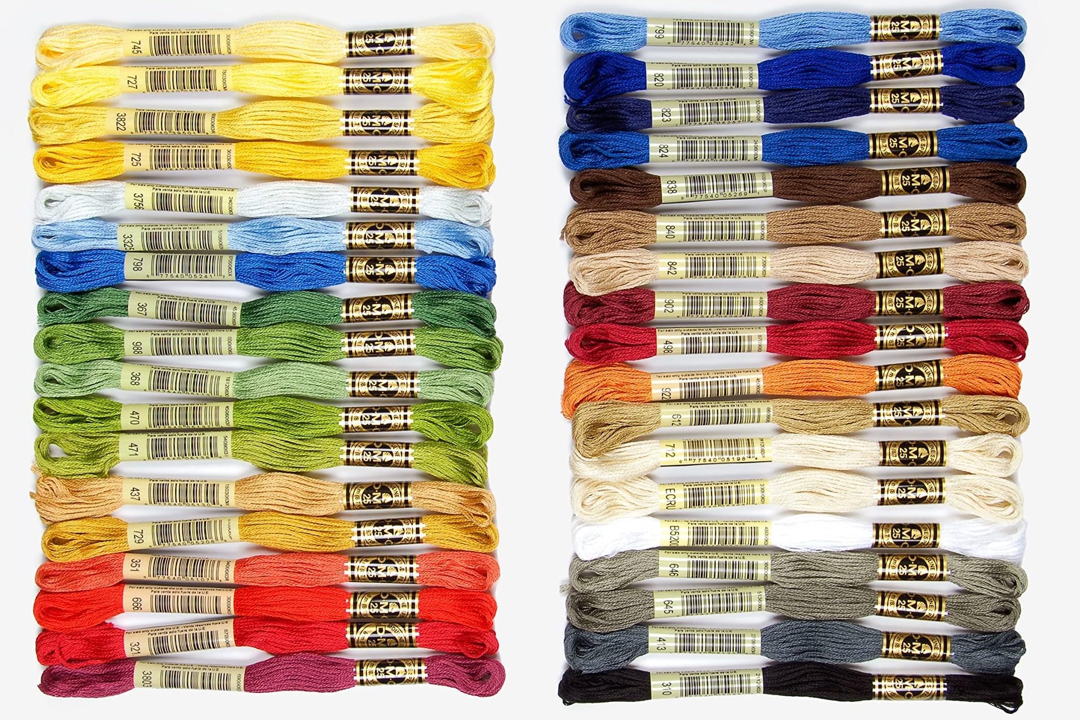 Amazon.com: DMC 117F25HDC Embroidery Floss Pack 8.7yd, Home Decor 36 ...