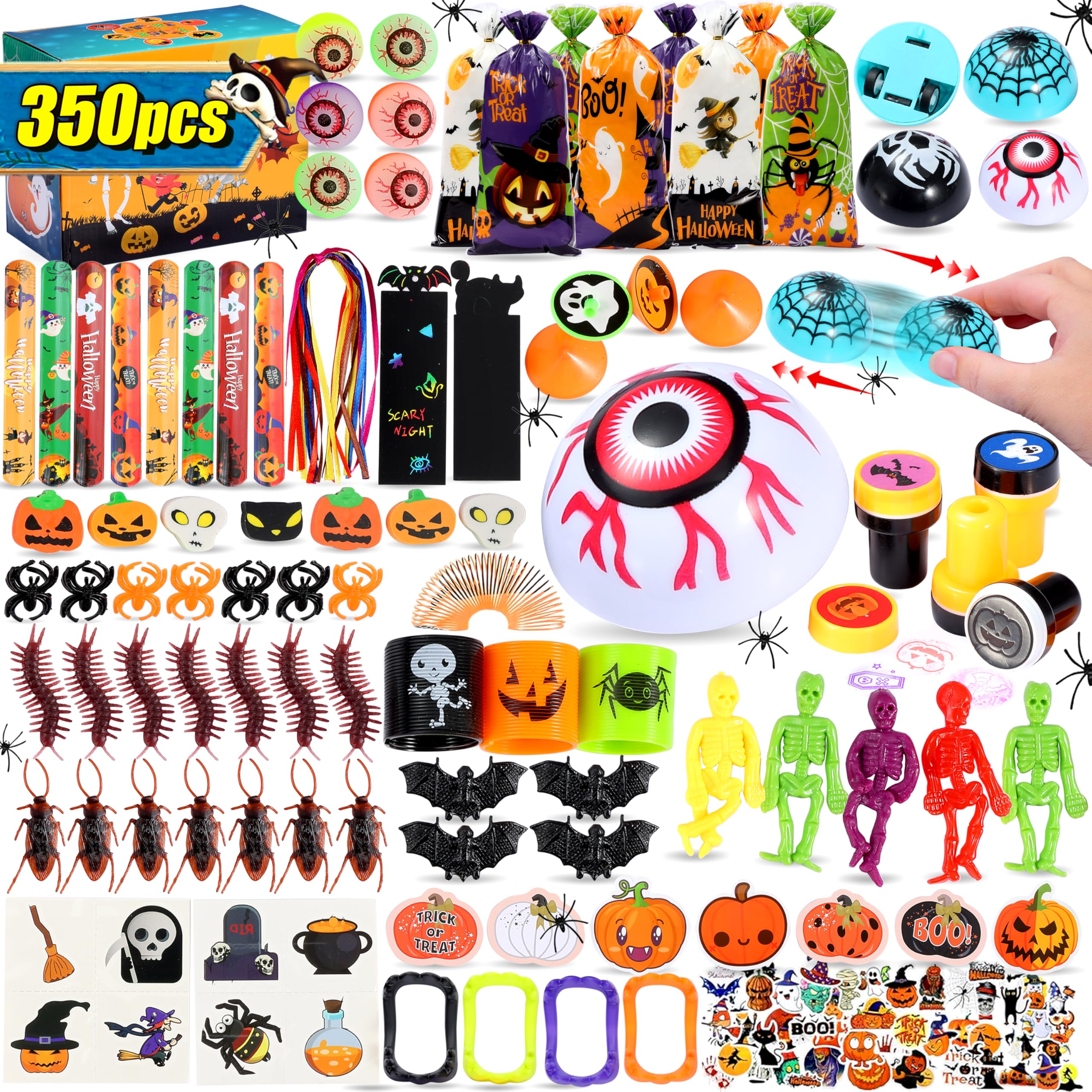 Amazon.com: Shineloha 350pcs Halloween Party Favors, Halloween Toys ...