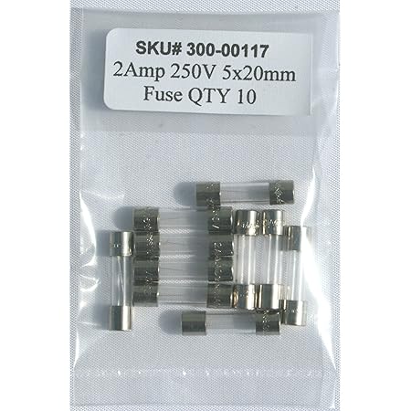 2A 250V / 5x20mm Fuse / 2 AMP 250 Volts/Fast Blow/Lot of 10 - Amazon.com