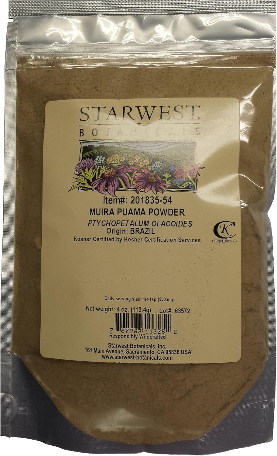 Amazon.com: Muira Puama Root Powder - 4 Oz : Health & Household