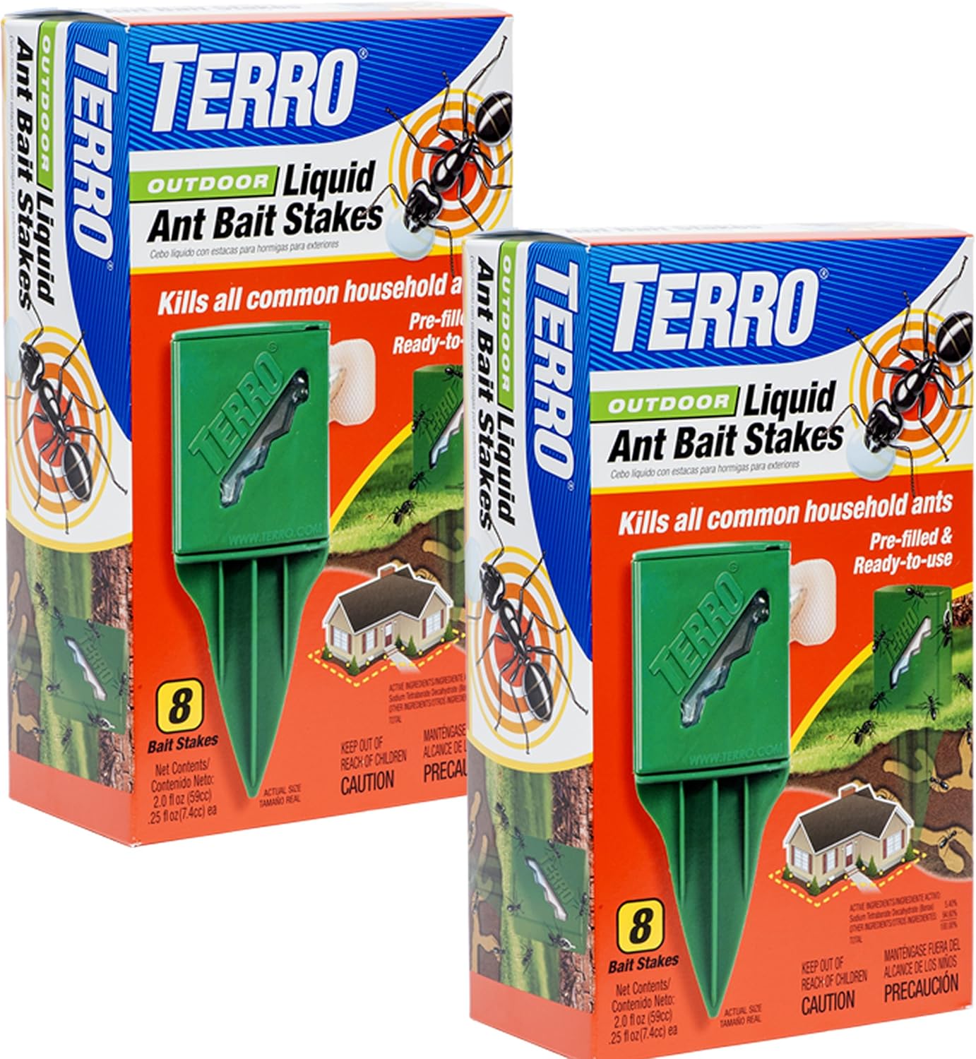 Amazon.com : Terro T1812-2 Outdoor Liquid Ant Killer Bait Stakes (2 ...