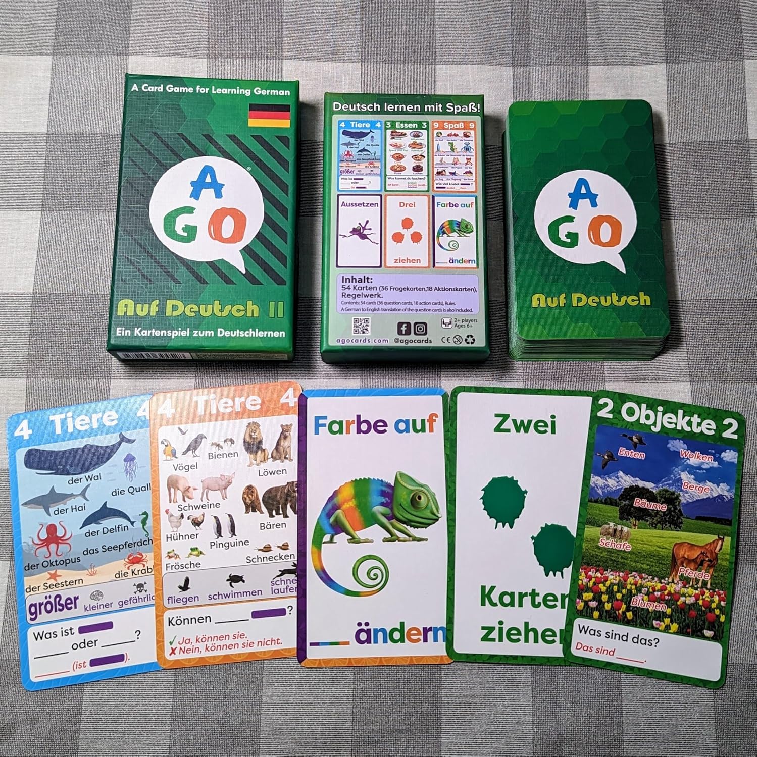 AGO Juego de cartas en español para principiantes Aprende español ...