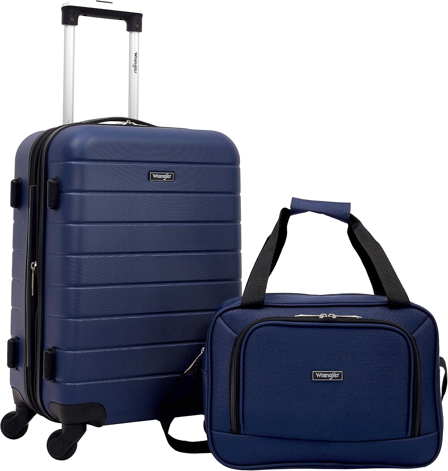 Amazon.com | Wrangler Smart Luggage Cup Holder and USB Port, Navy Blue ...