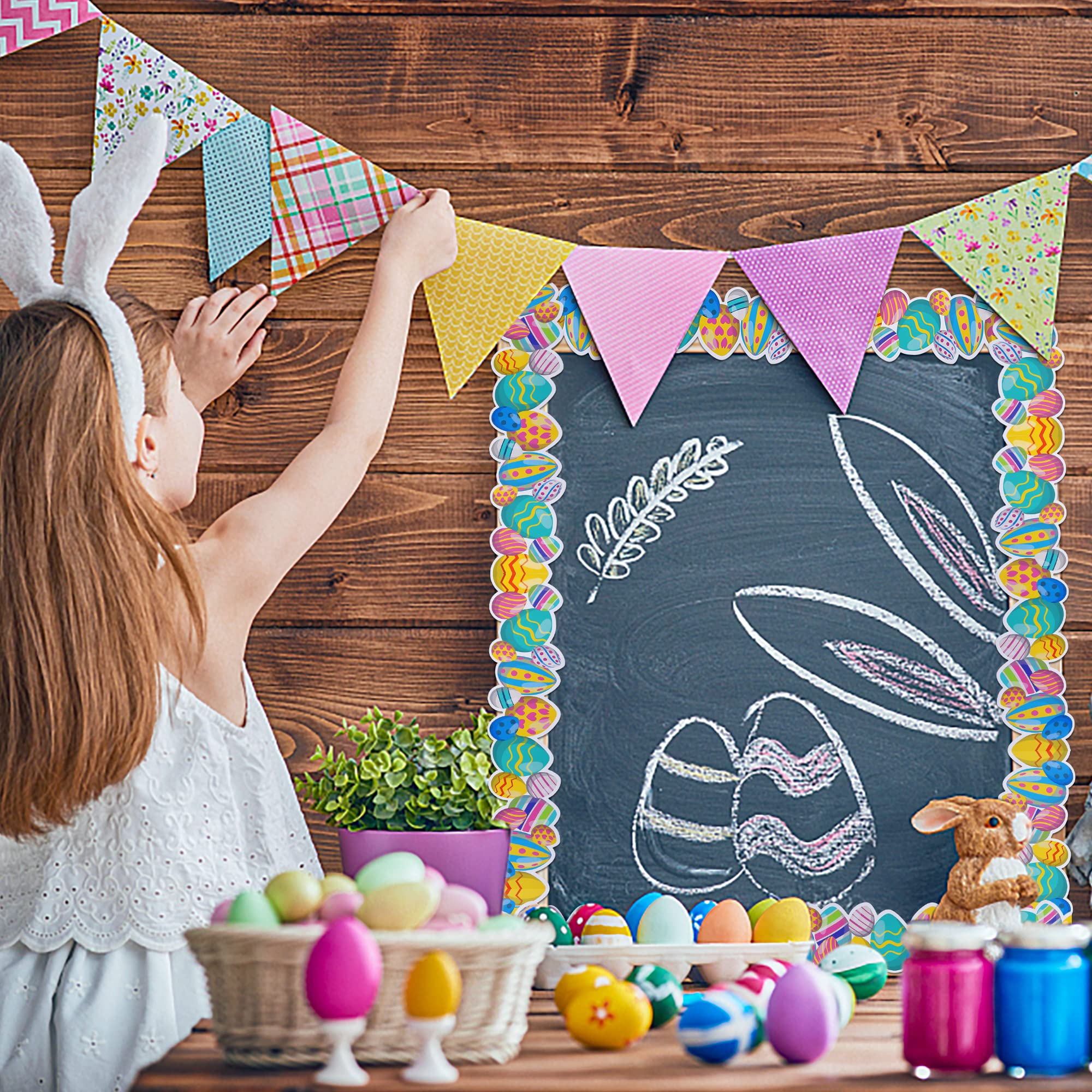 Pastel Border 69ft Easter Bulletin Board Border - Scalloped Classroom ...