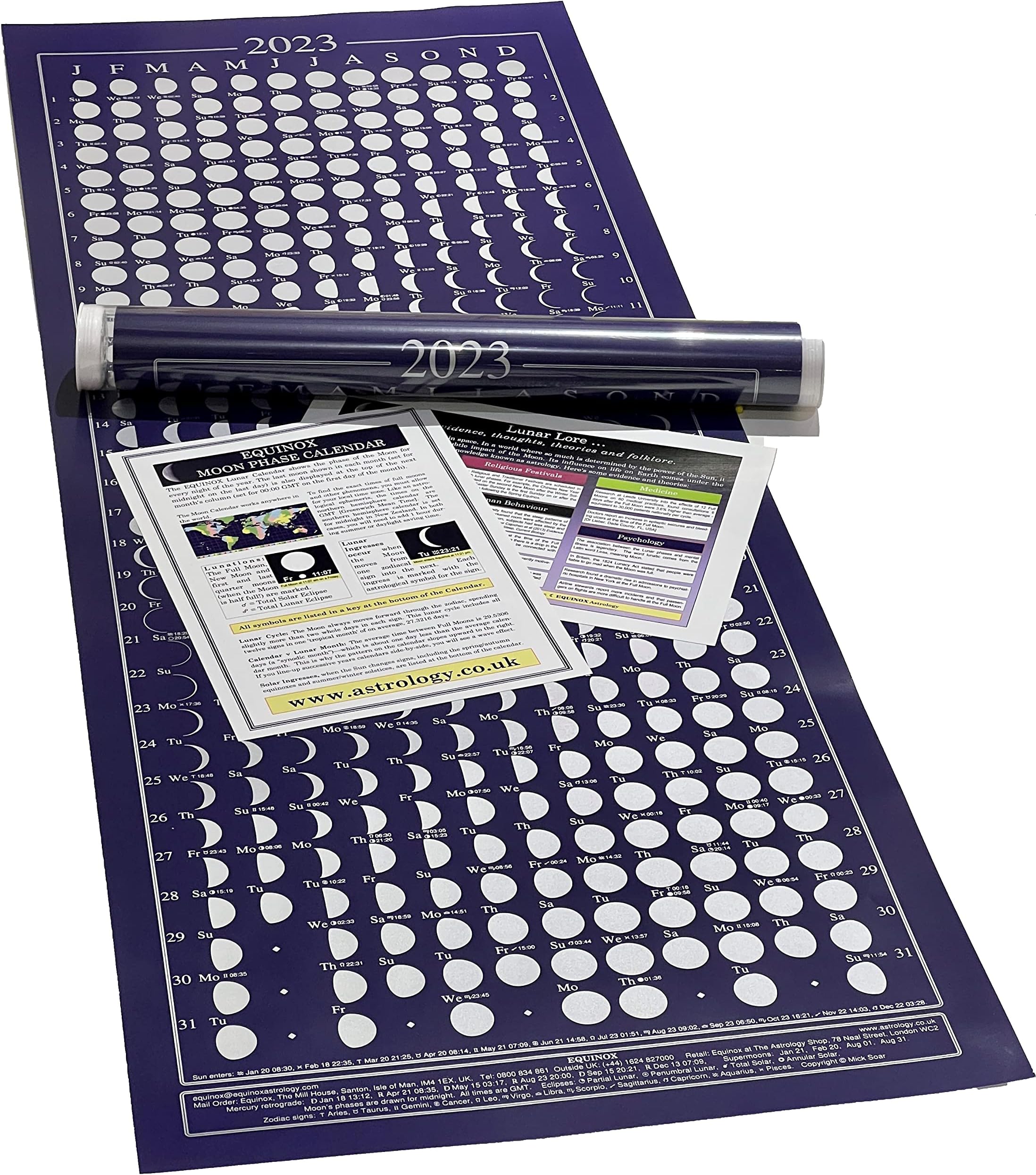 Equinox 2024 Moon Phase Calendar - Beautifully Silk Screened, Packed ...