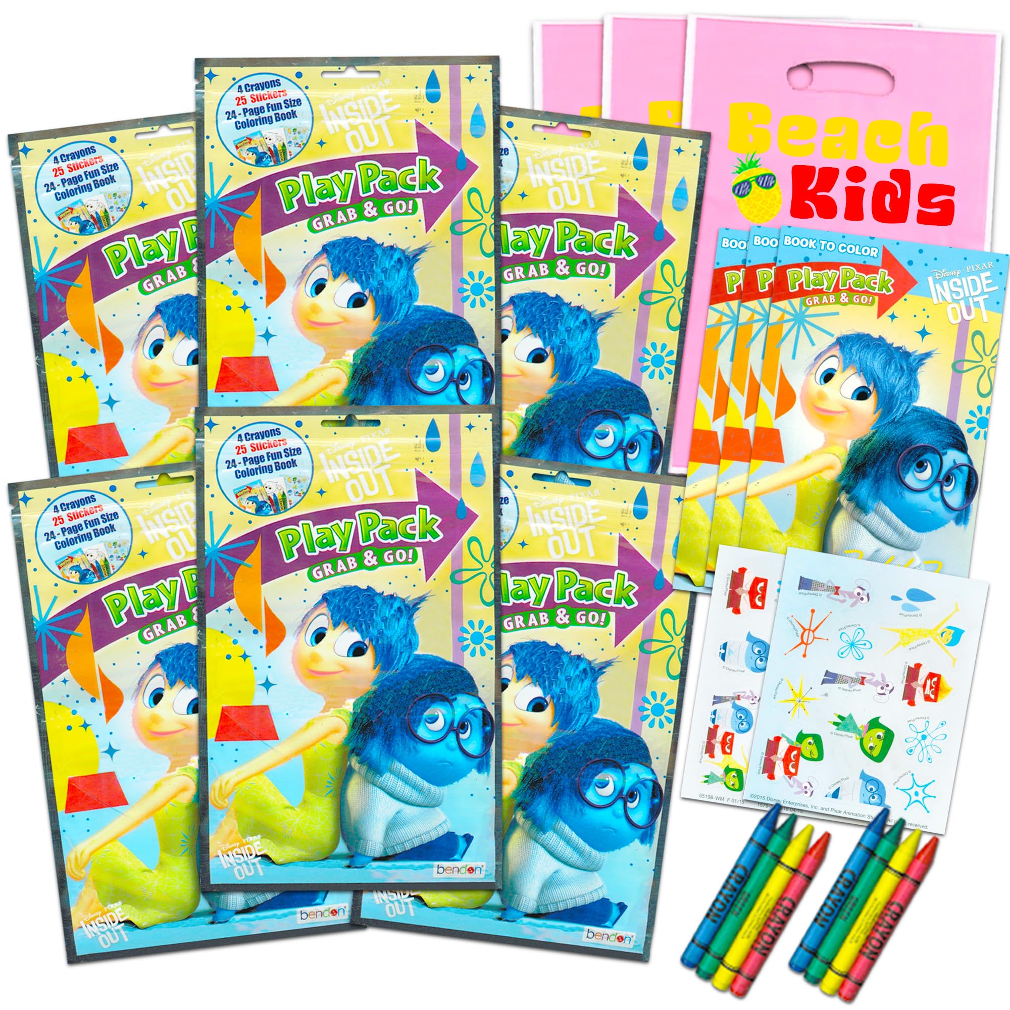 Amazon.com: Disney Pixar Inside Out Party Favors Packs - Bundle ...