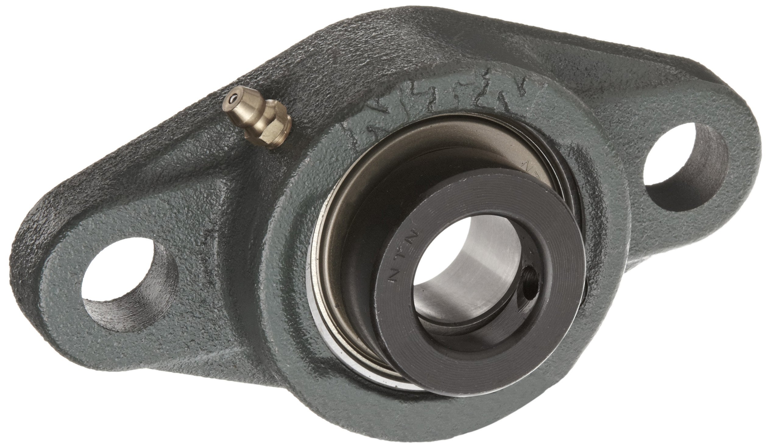 NTN UELFLU207-105D1 Light Duty Flange Bearing, 2 Bolts, Eccentric Lock ...