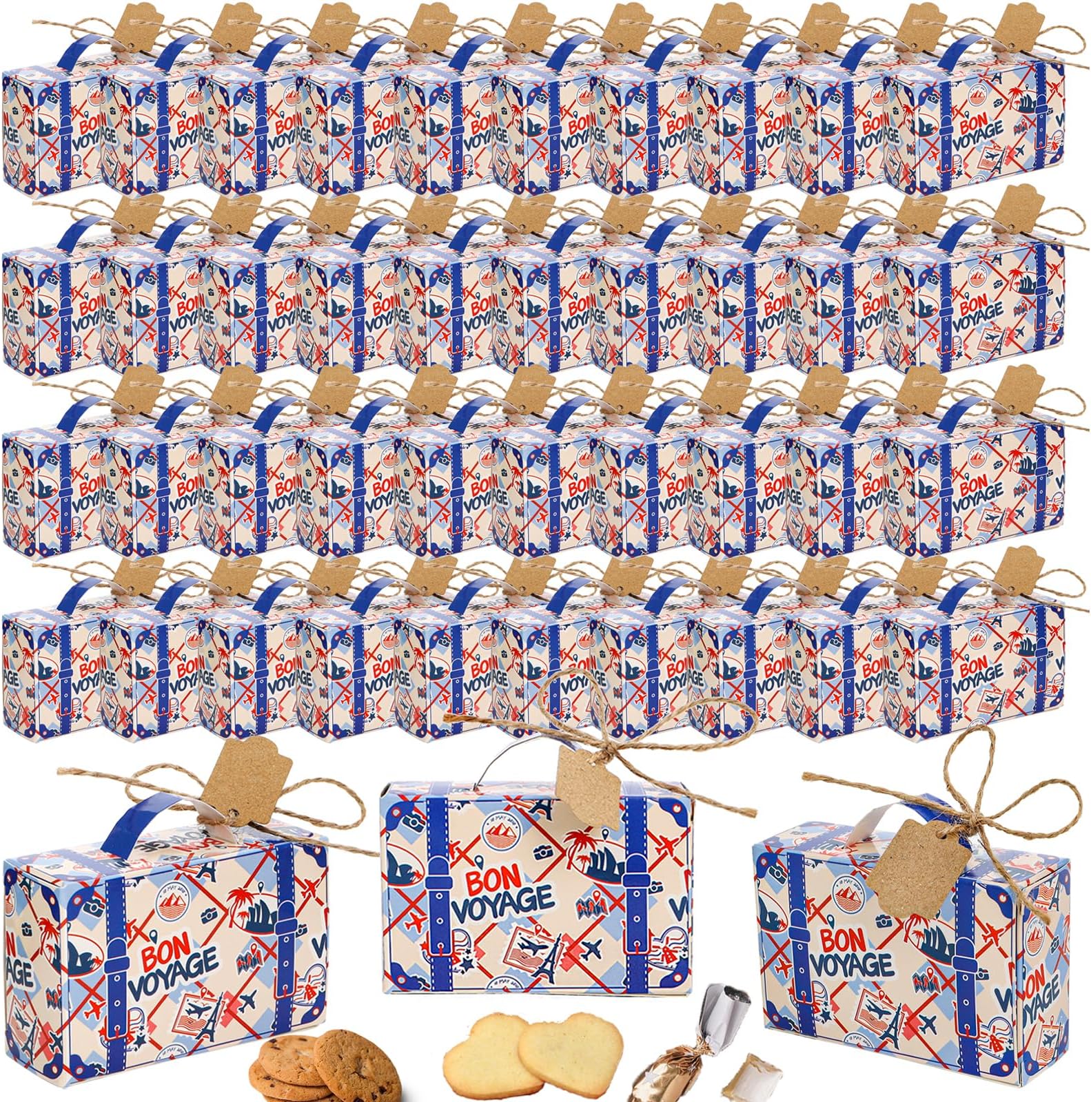 Amazon.com: WRINGKIT 150Pcs Party Favor Candy Box, Kraft Paper Mini ...