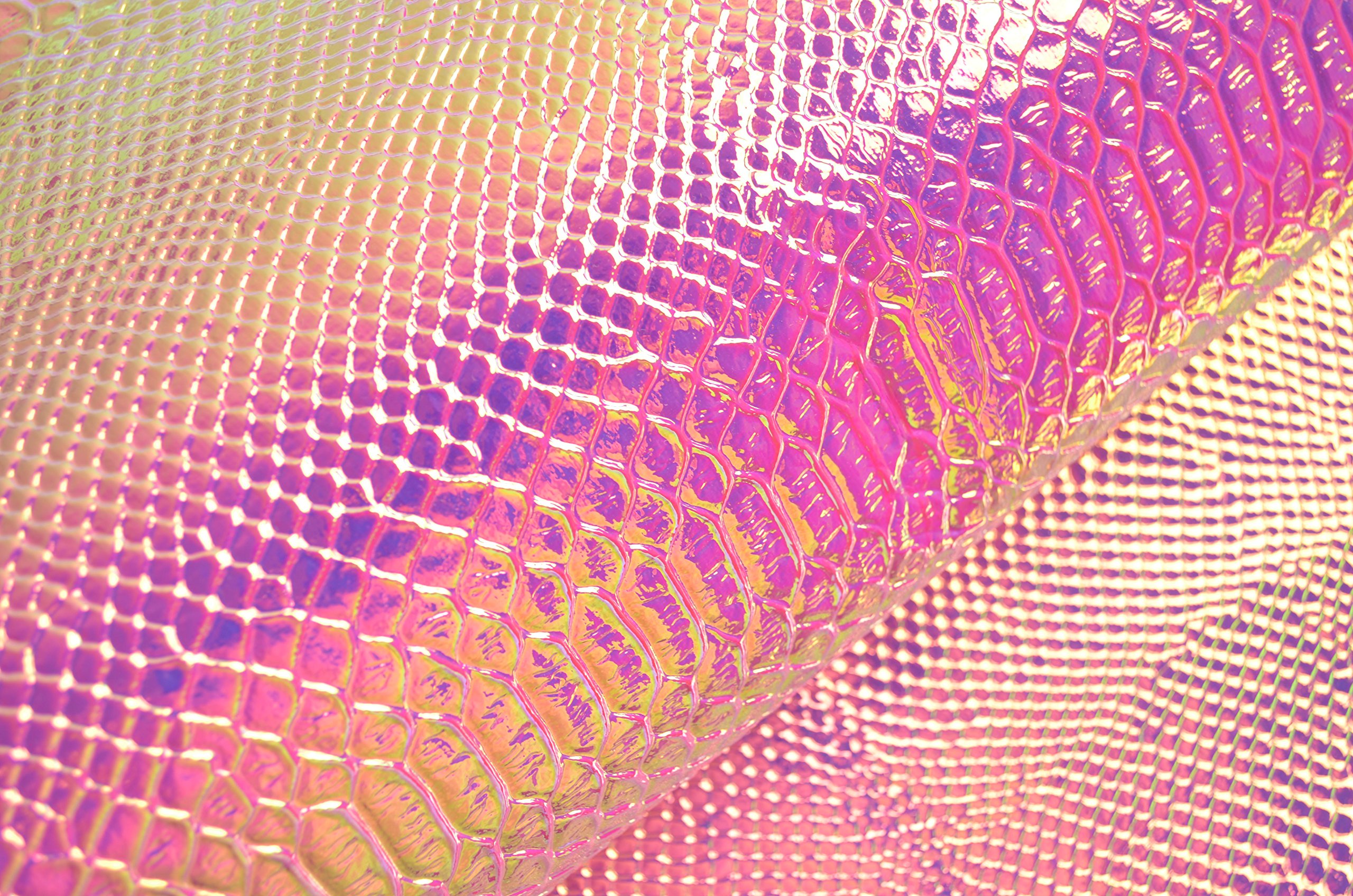 Buy Wento 18” x 54”Fuschia Snake Skin Holographic Faux Leather Fabric ...