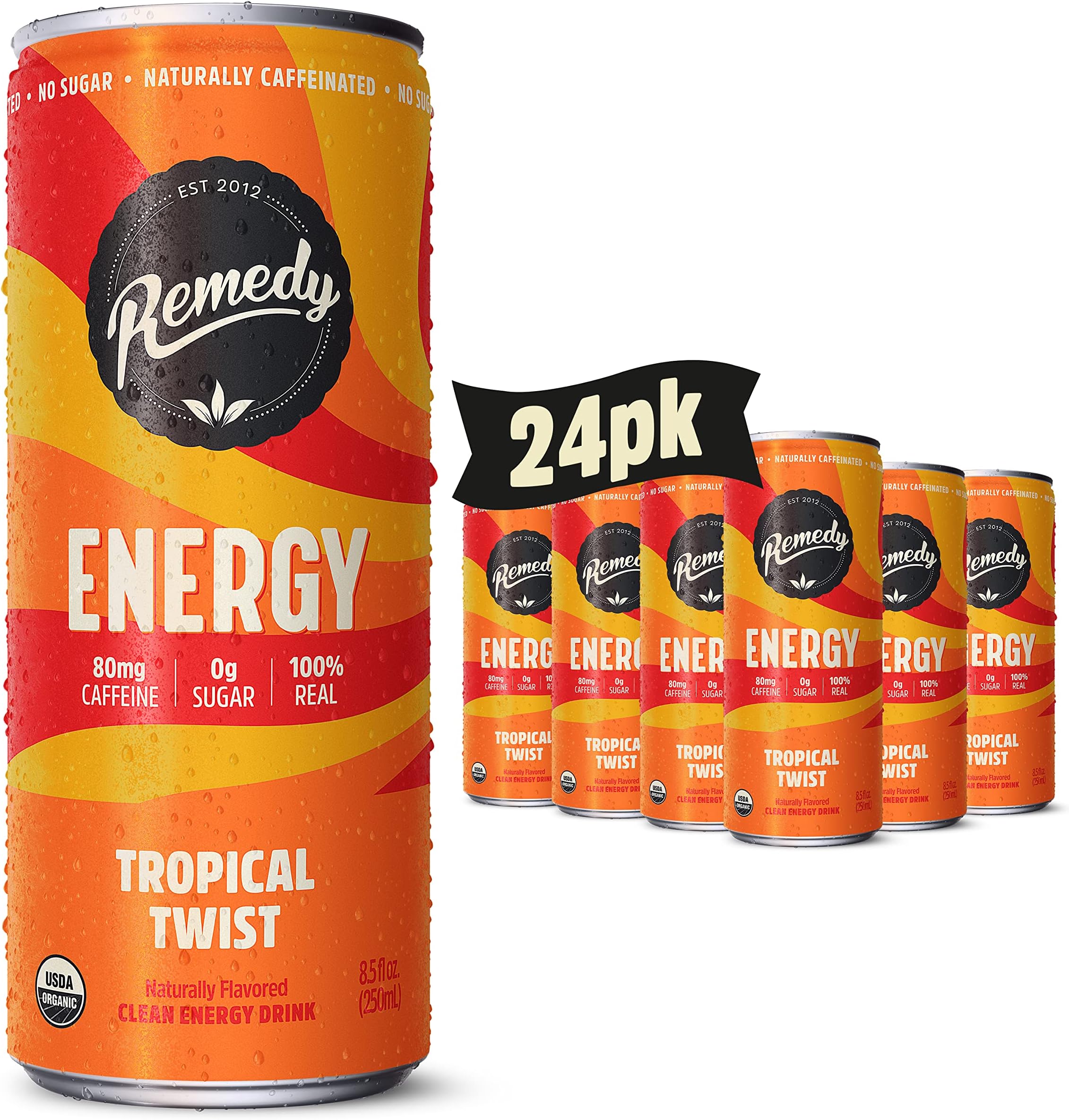 Amazon.com : Remedy Energy Drink - Sugar Free, USDA Organic, Low Carb ...