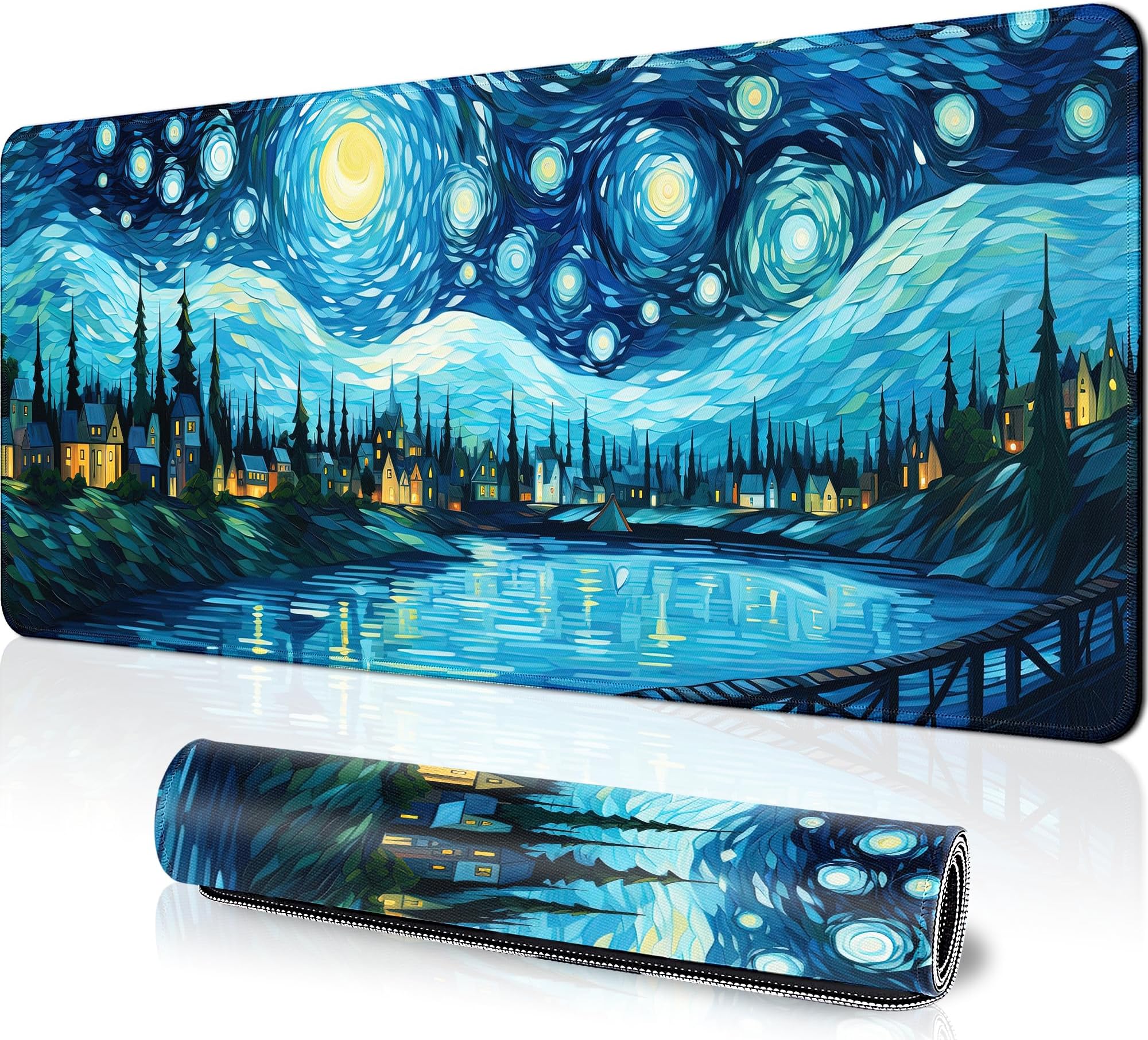 Amazon.com : Starry Sky Large Gaming Mouse Pad for Desk, Big Mouse Pad ...