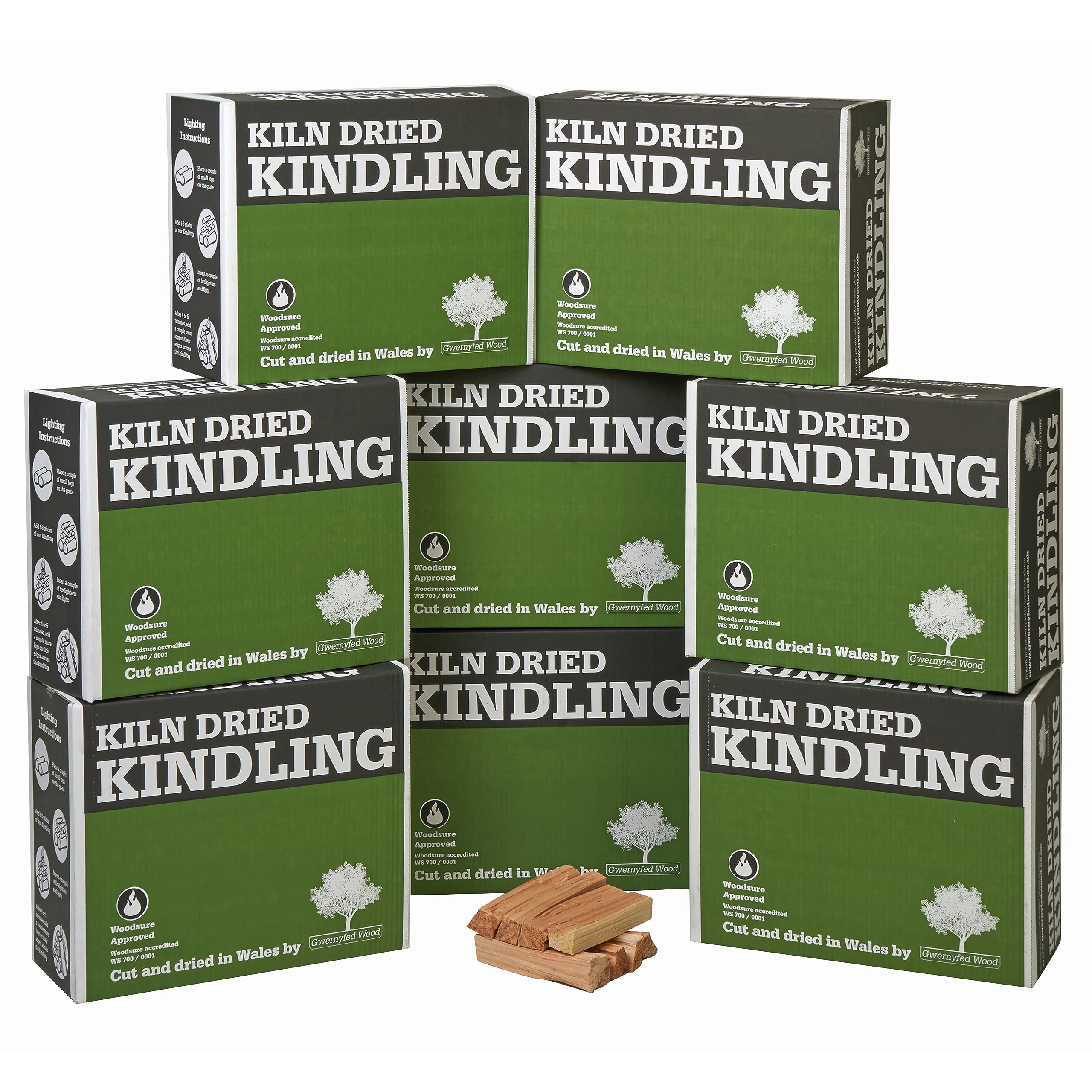 8x Premium Kiln Dried Kindling MEGA Box (48kg approx) for wood burners ...