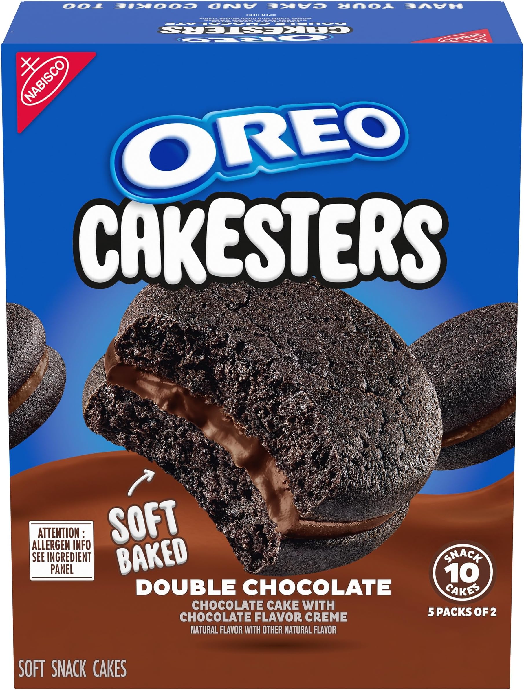 Amazon.com: OREO Cakesters Double Chocolate Soft Snack Cakes, 12-5 ...