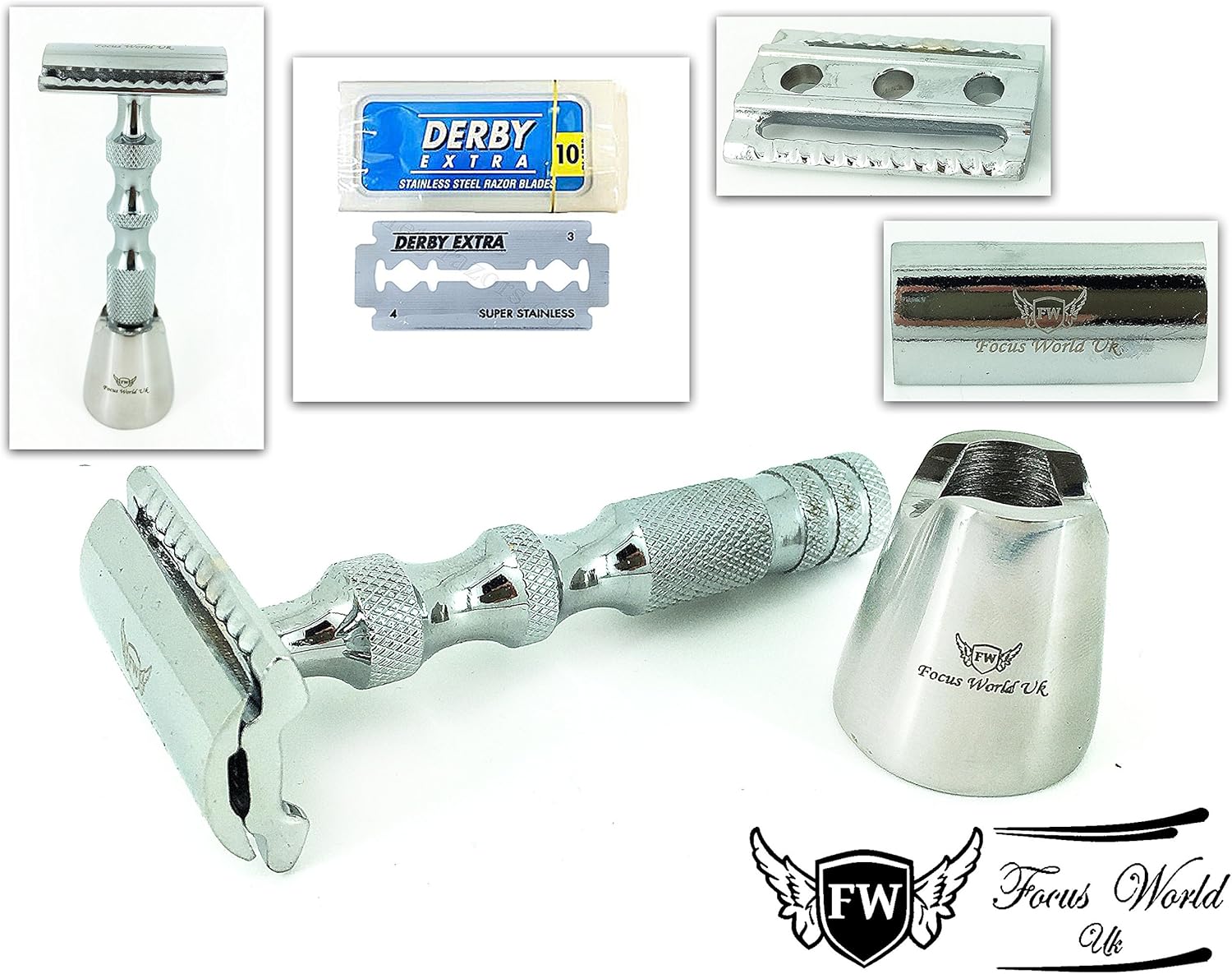 Amazon.com: Focus World Vintage Stainless Steel Double Edge De Safety ...