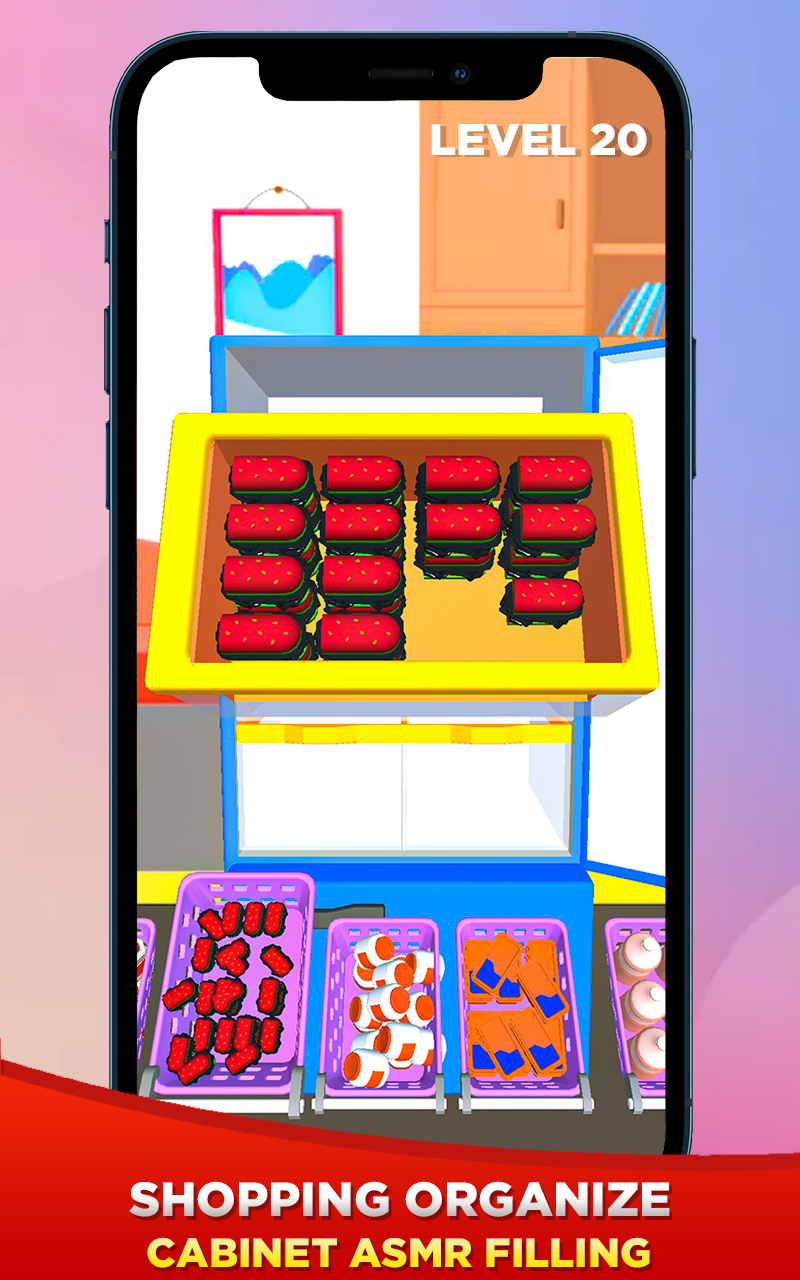 Fridge Fill Up Organizer: Goods Sorting Puzzle Master Organizing Game ...