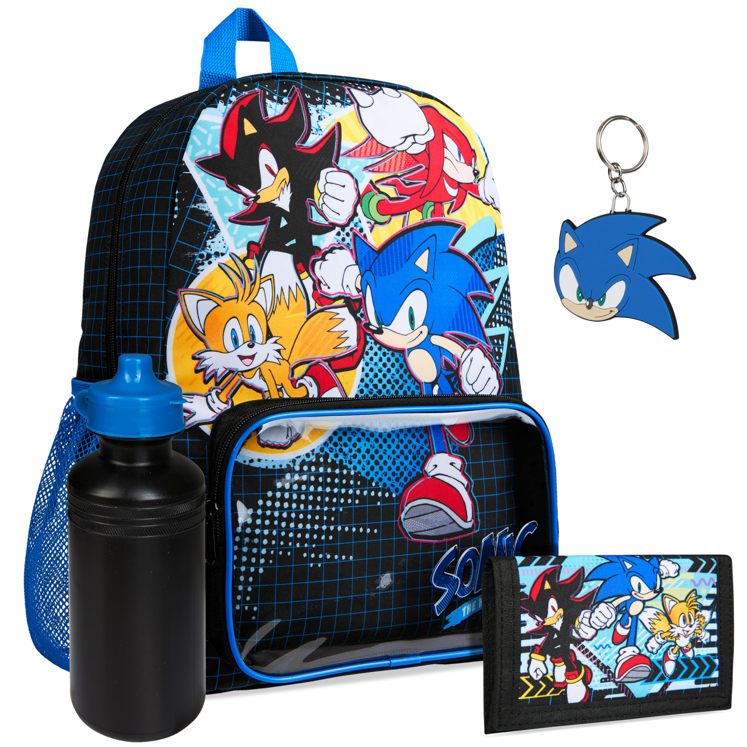 Amazon.com: Sonic The Hedgehog School Bag Set, 4 Piece Set Backpack ...