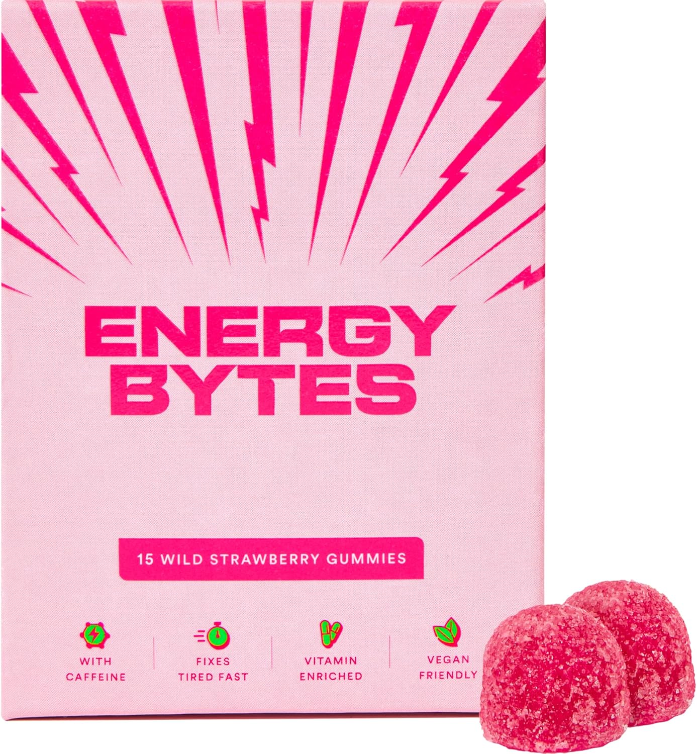 Energy Bytes - Caffeine Powered Gummies - Instant Energy Chews - Works ...