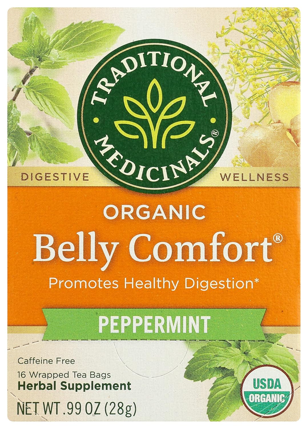 Amazon.com : Traditional Medicinals Belly Comfort Peppermint Herbal ...