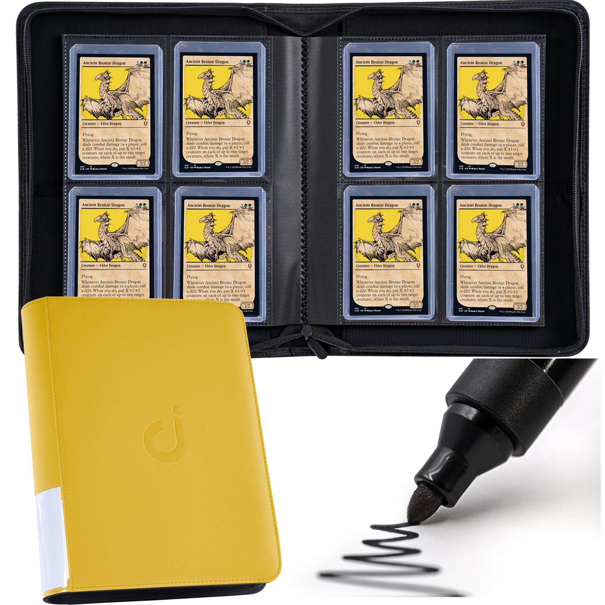 Amazon.com: D DACCKIT Toploader Binder, Holds 128 Toploaders - 4 Pocket ...