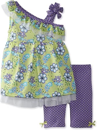 Amazon.com: Little Lass Little Girls' 2PC Bike Short Set With Bow And ...