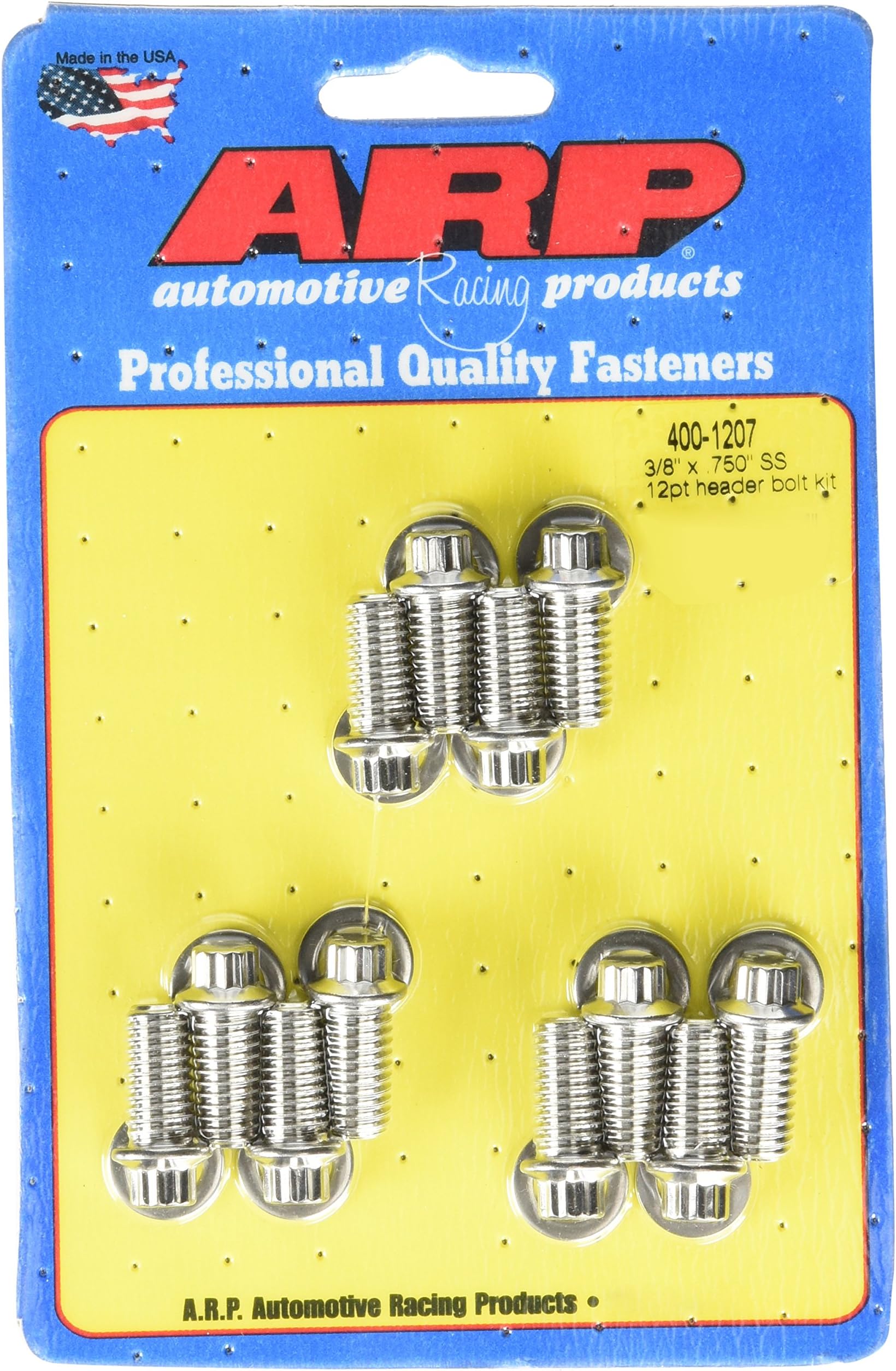 Amazon.com: ARP 4001207 Stainless 300 12-Point Header Bolt Kit - Pack ...