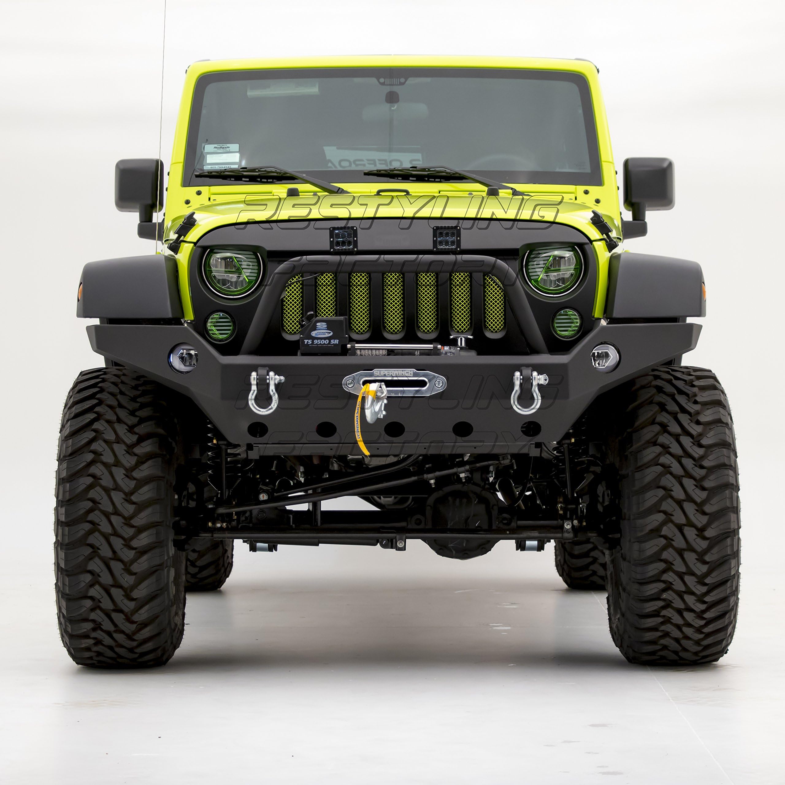 Amazon.com: Razer Auto Black Textured Rock Crawler Front Bumper Built ...
