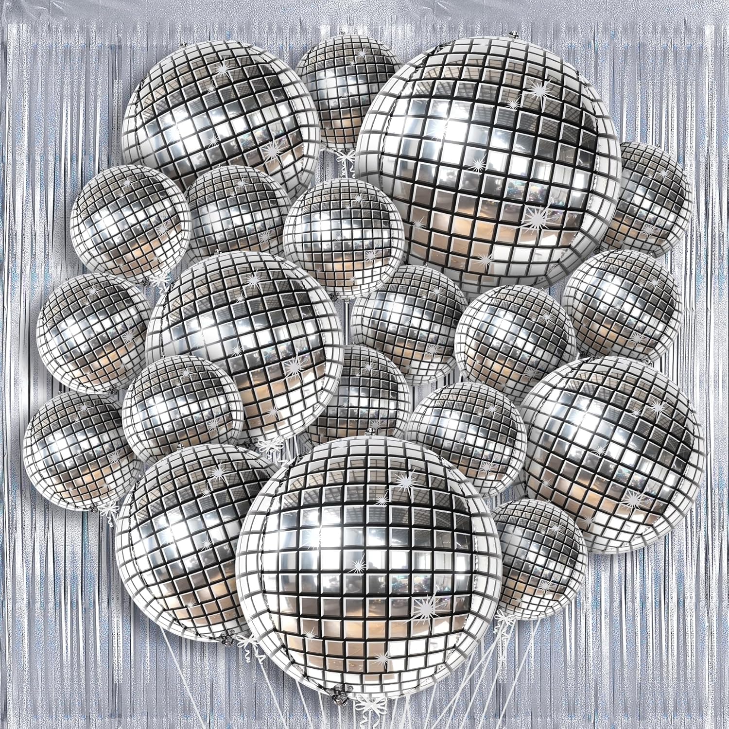 Amazon.com: KatchOn, Large Silver Disco Ball Balloons - 32 Inch, Pack ...