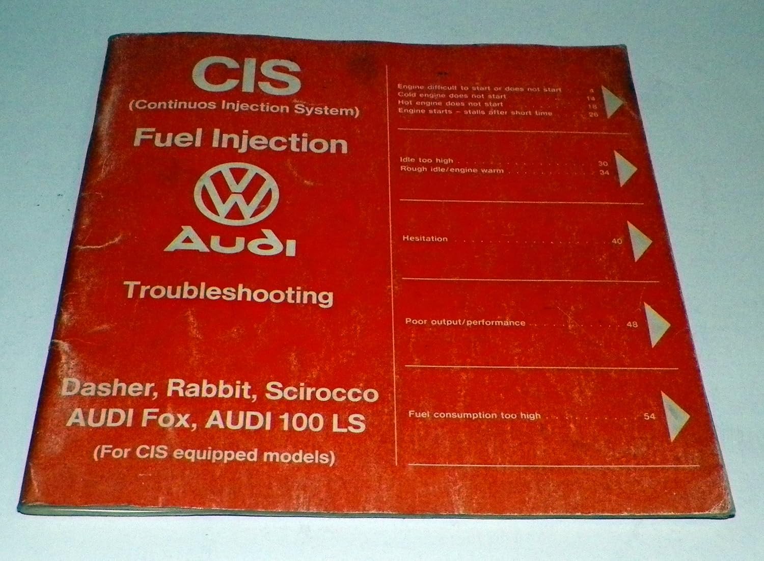 CIS (Continuous Injection System) Fuel Injection Dasher, Rabbit ...