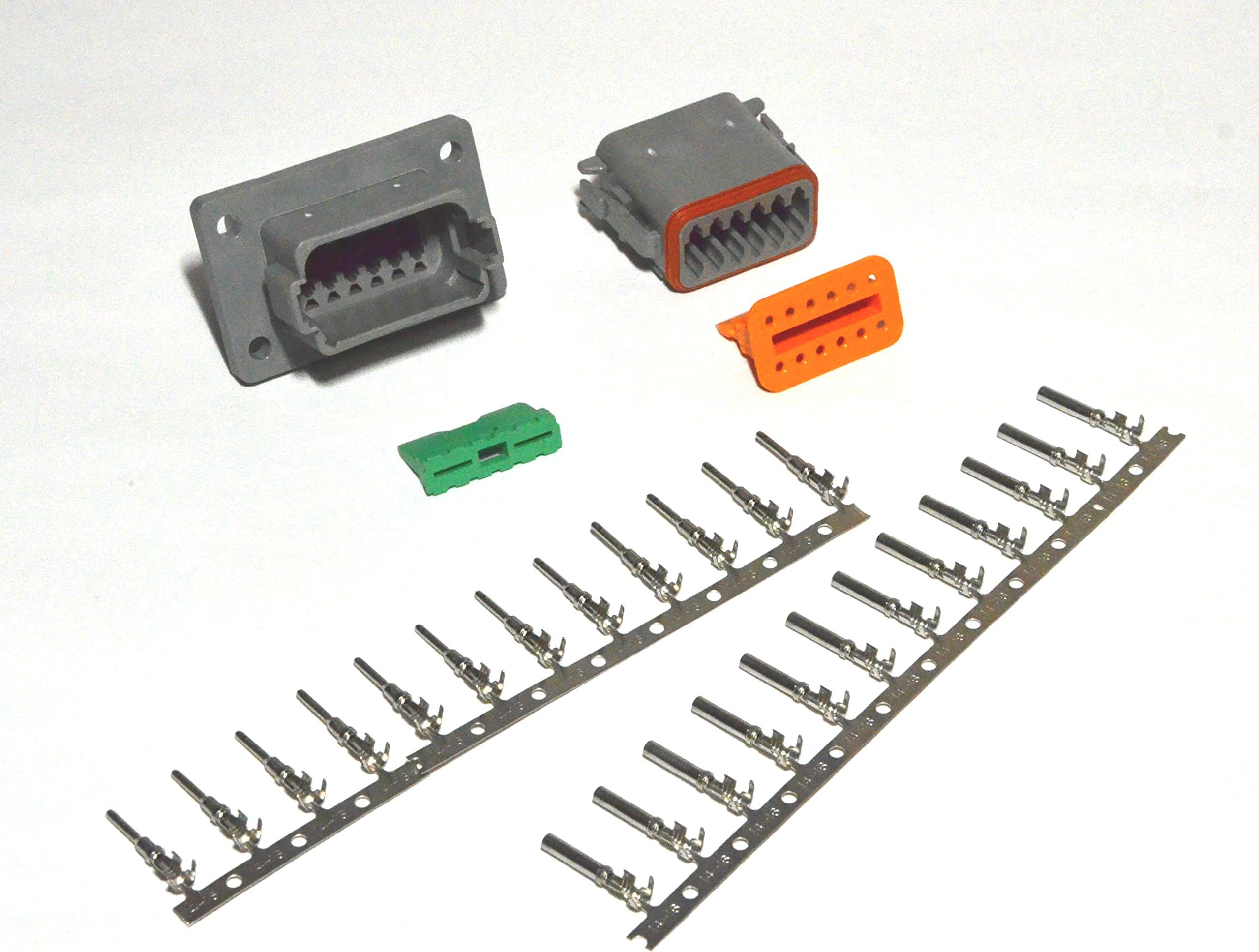 Amazon.com: Deutsch HDP20 Bulkhead 16-pin Connector kit, 10-12 AWG ...