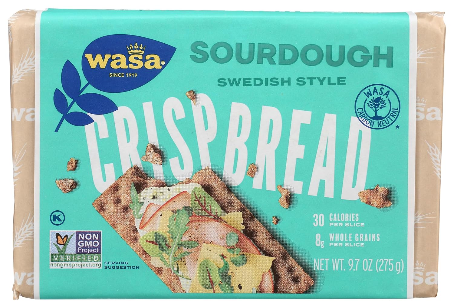Amazon.com: Wasa Sourdough Crispbread, 9.7 oz, Crackers, Non-GMO ...