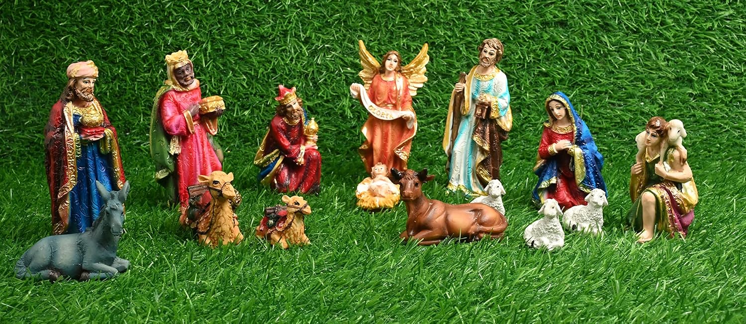 Buy KariGhar Resin Nativity Set, Crib Set Perfect for Christmas Pack of ...