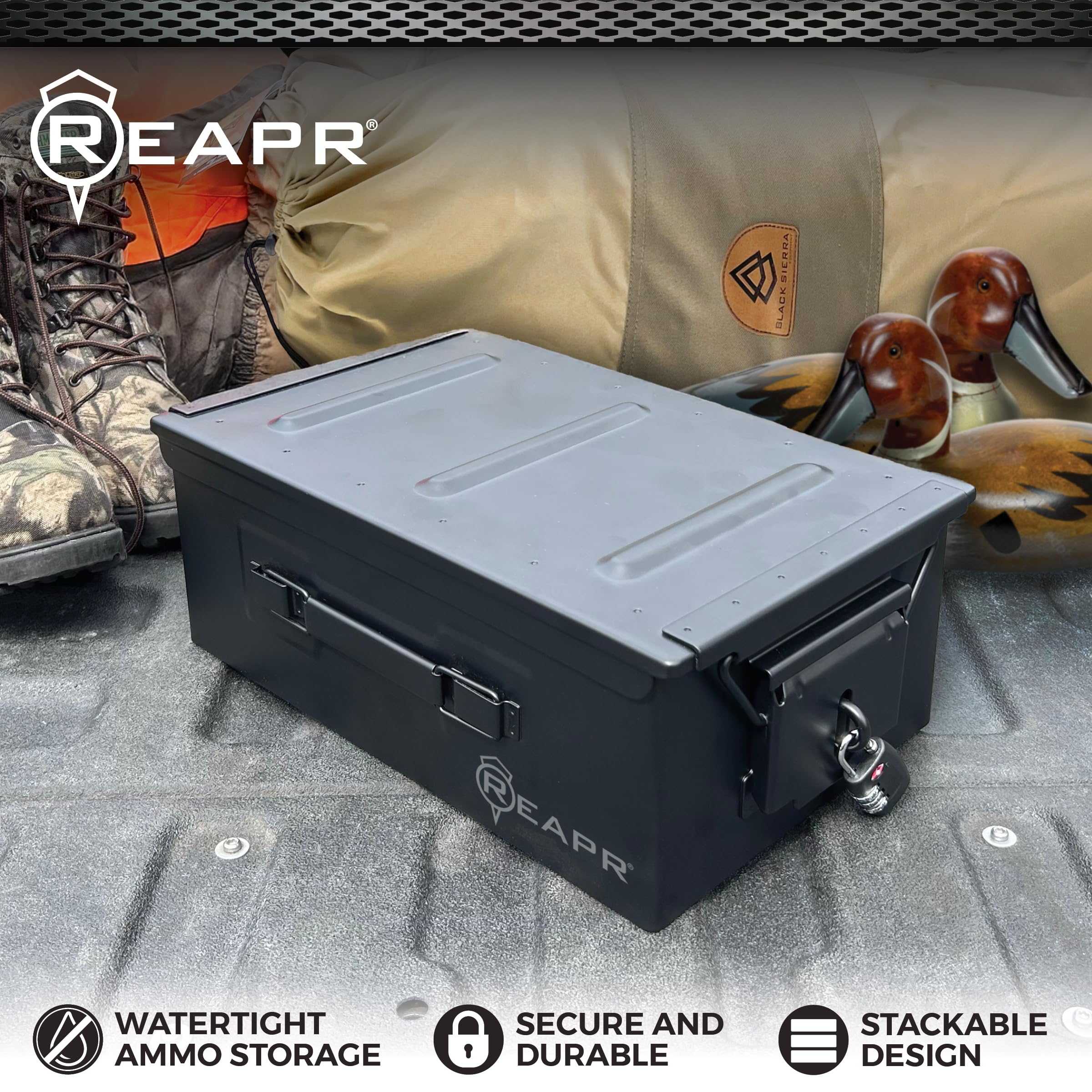 Snapklik.com : Reapr Steel Ammo Can, Heavy Duty Locking Metal Ammo ...