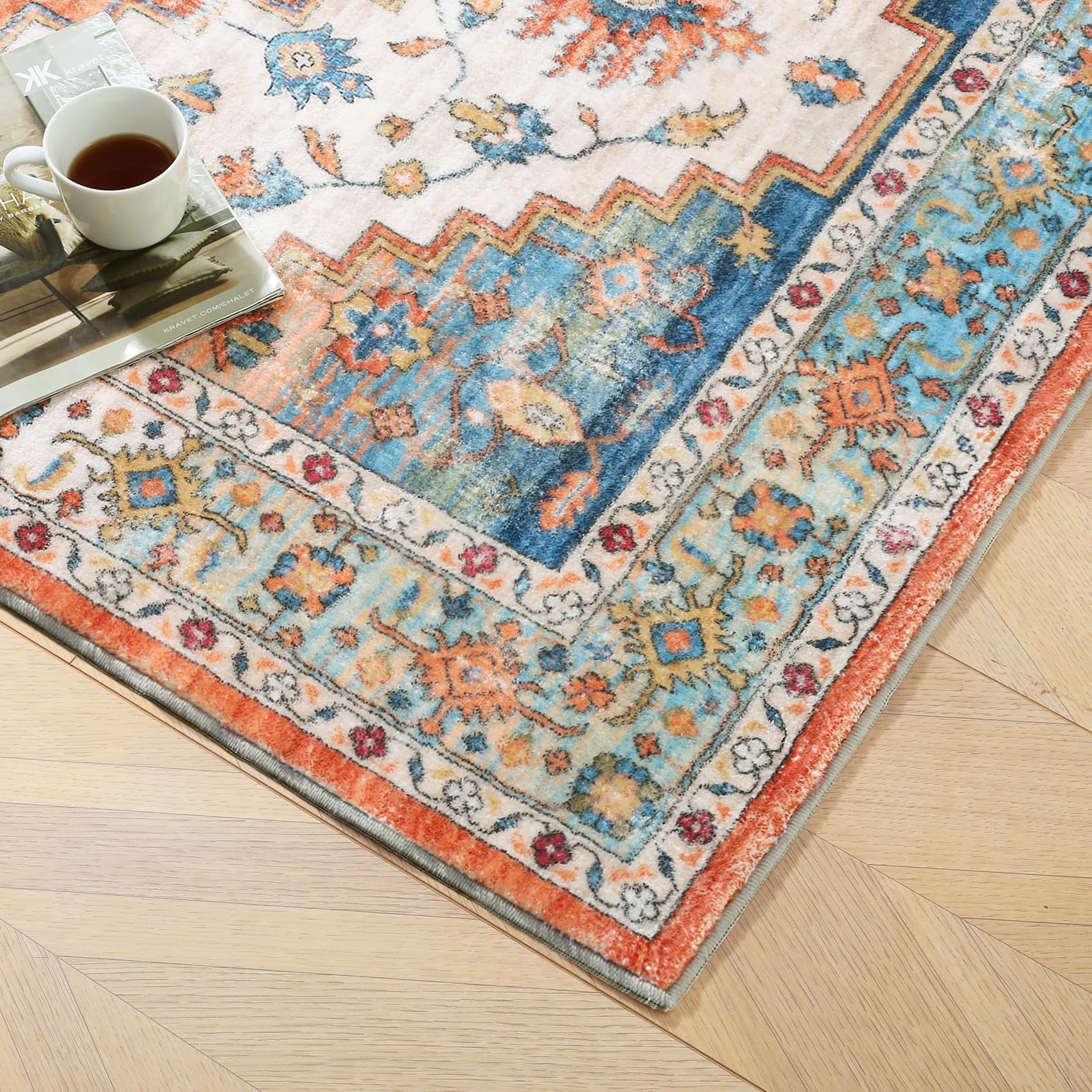 ROCYJULIN 5x7 Area Rugs for Living Room, Washable Rugs 5x7 for Bedroom ...