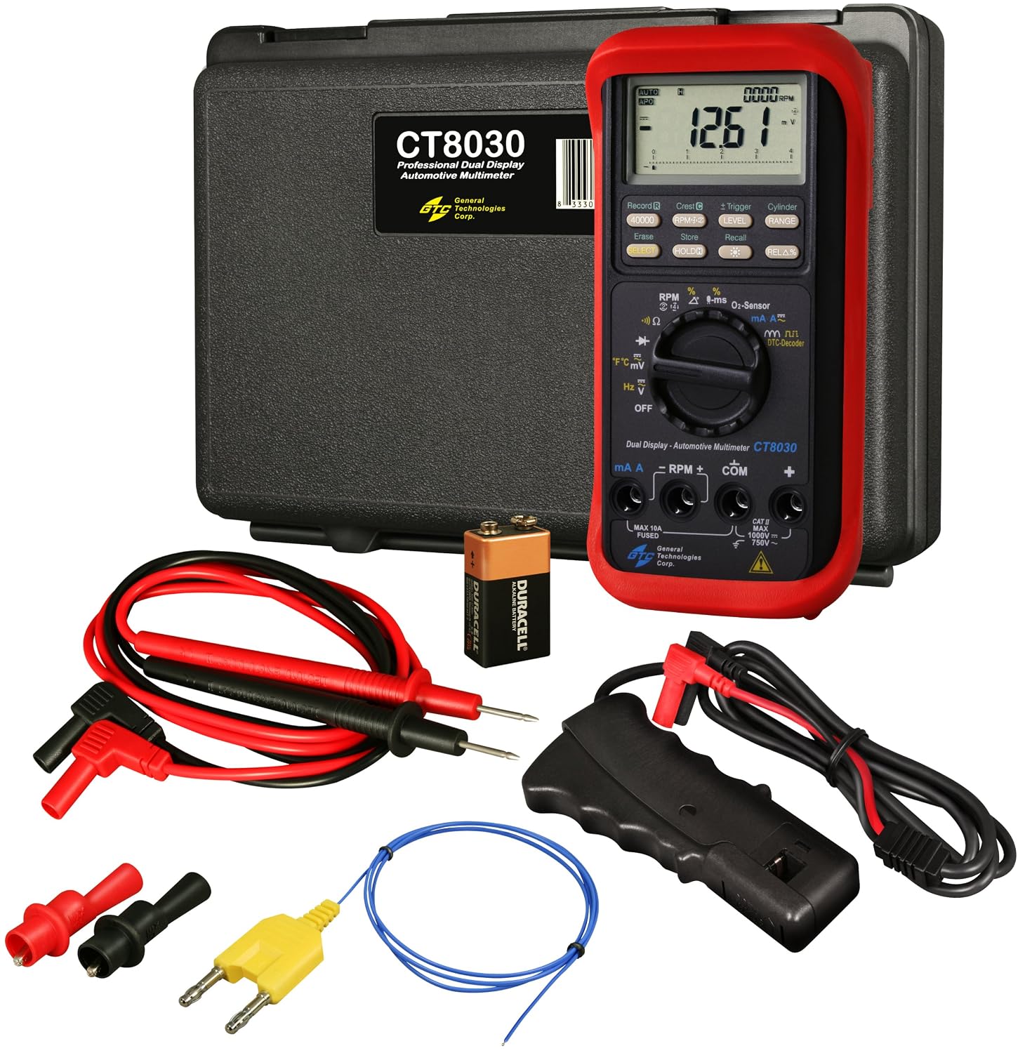 GTC CT8030 Multímetro profesional automotriz de doble pantalla : Amazon ...