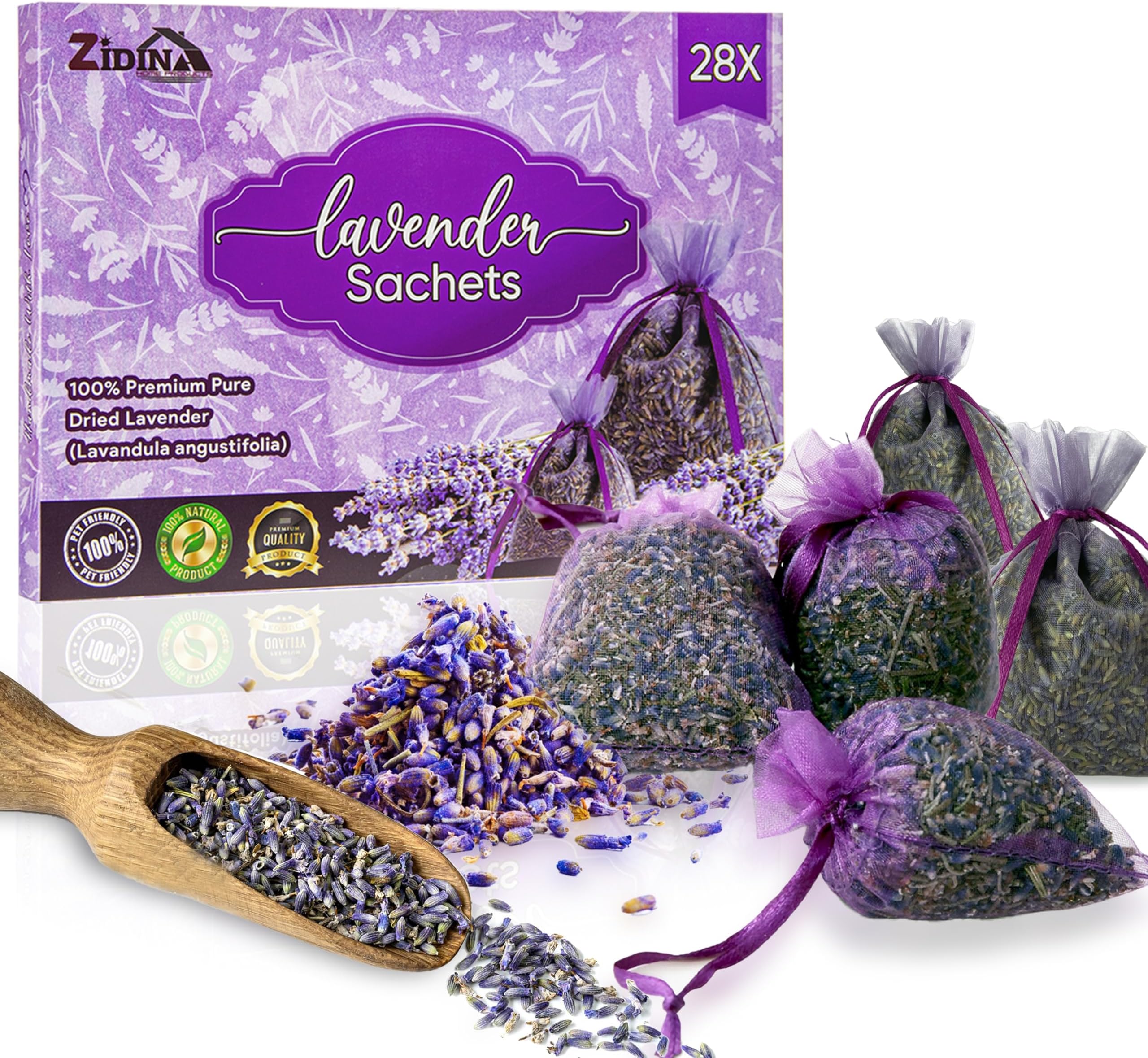 Amazon.com: 28 Pack Organic Lavender Sachet Bags for Drawers and ...