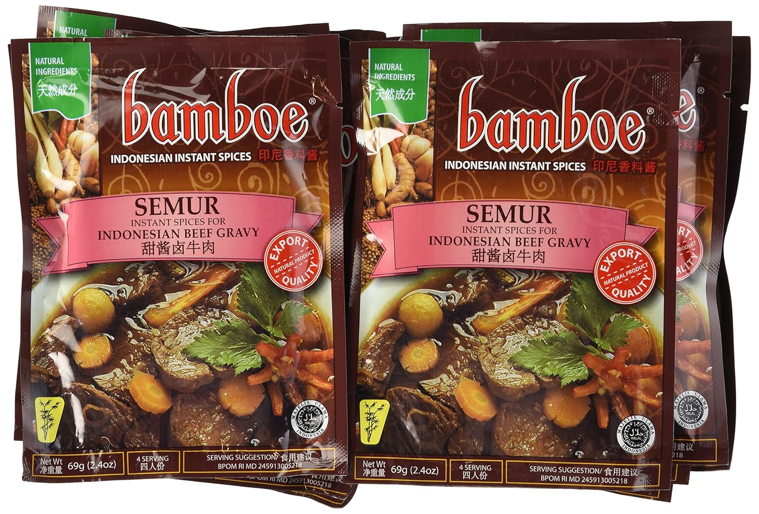 Amazon.com : Bamboe Semur Beef Gravy, 2.4-Ounce (Pack of 12) : Grocery ...