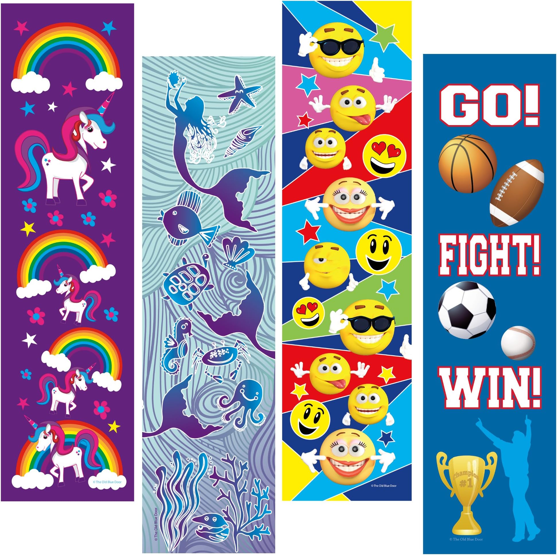 Amazon.com: Kids Bookmarks Bulk Variety Pack - 48 Bookmarks Total (12 ...