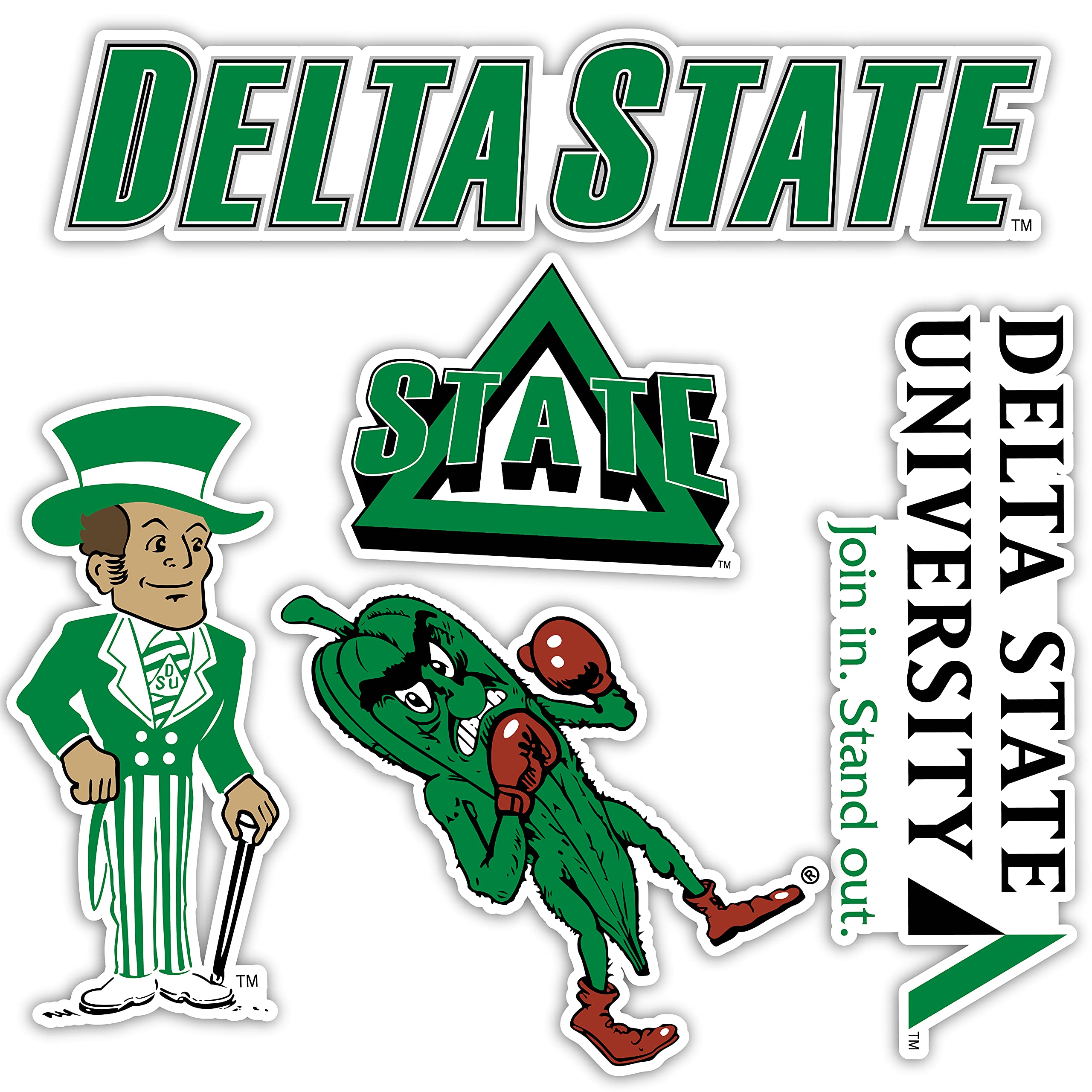 Amazon.com: Desert Cactus Delta State University Stickers Statesmen DSU ...